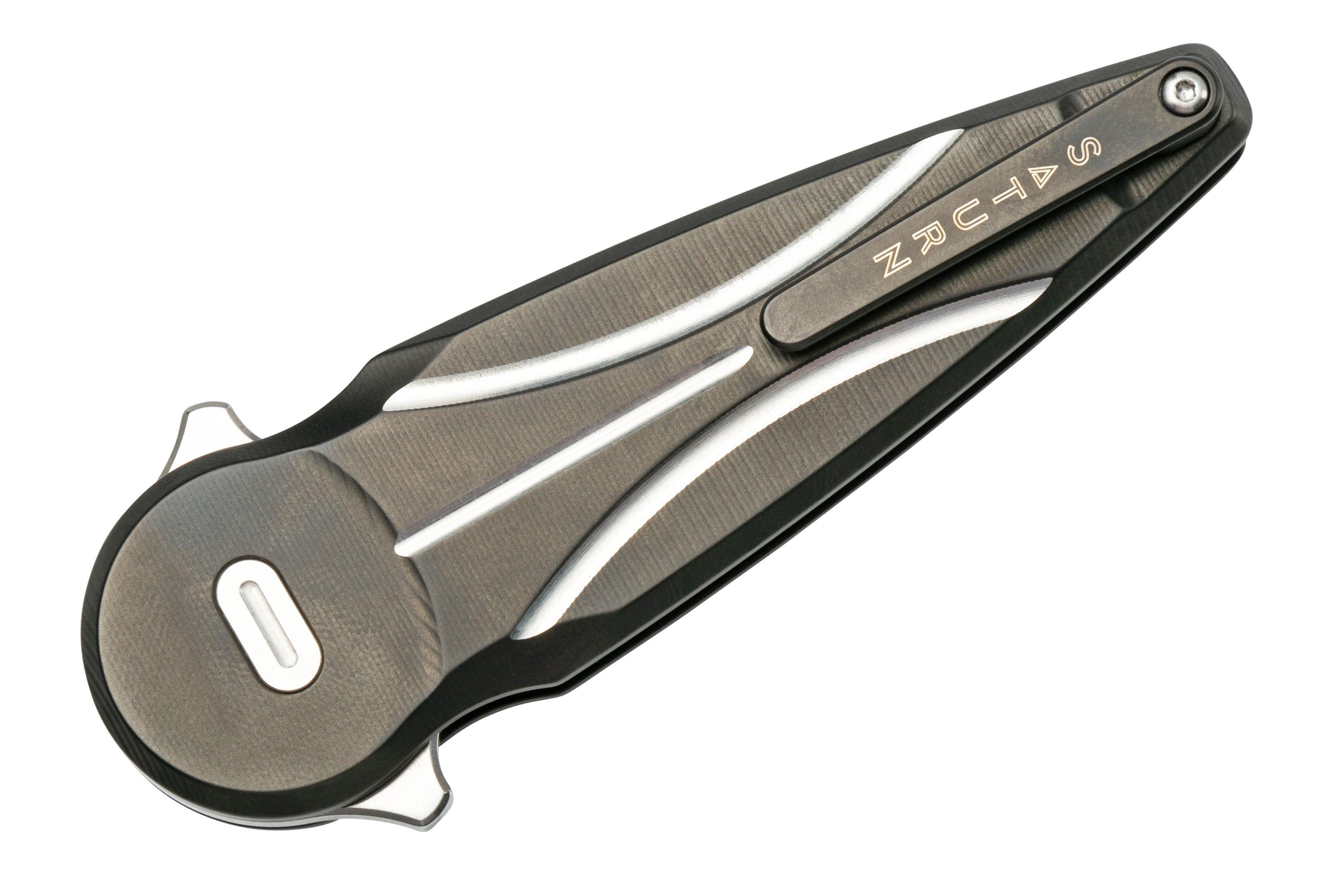 Fox Knives Saturn Satin, Titanium PVD FX-551 Ti, pocket knife ...