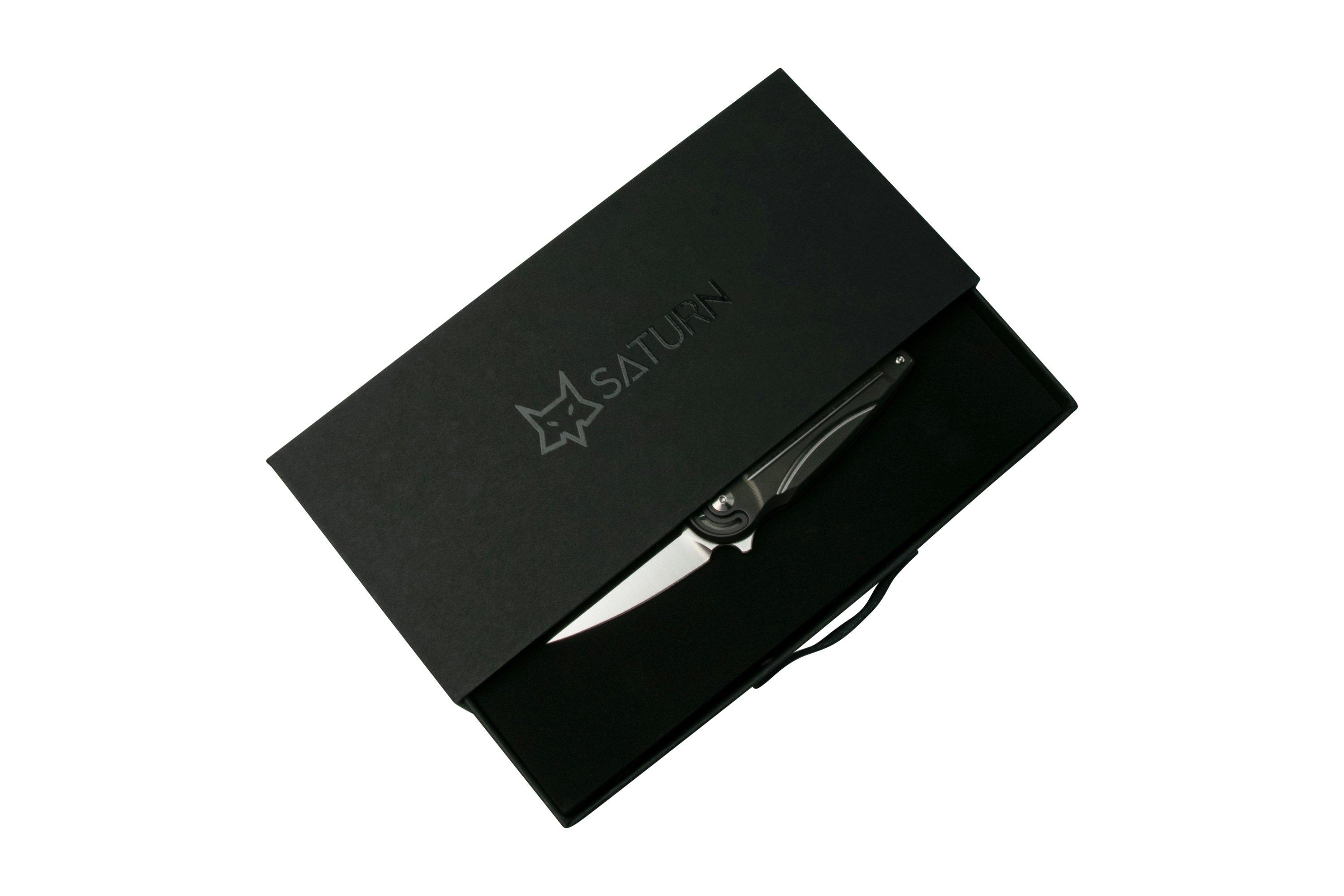 Fox Knives Saturn Satin, Titanium PVD FX-551 Ti, pocket knife ...