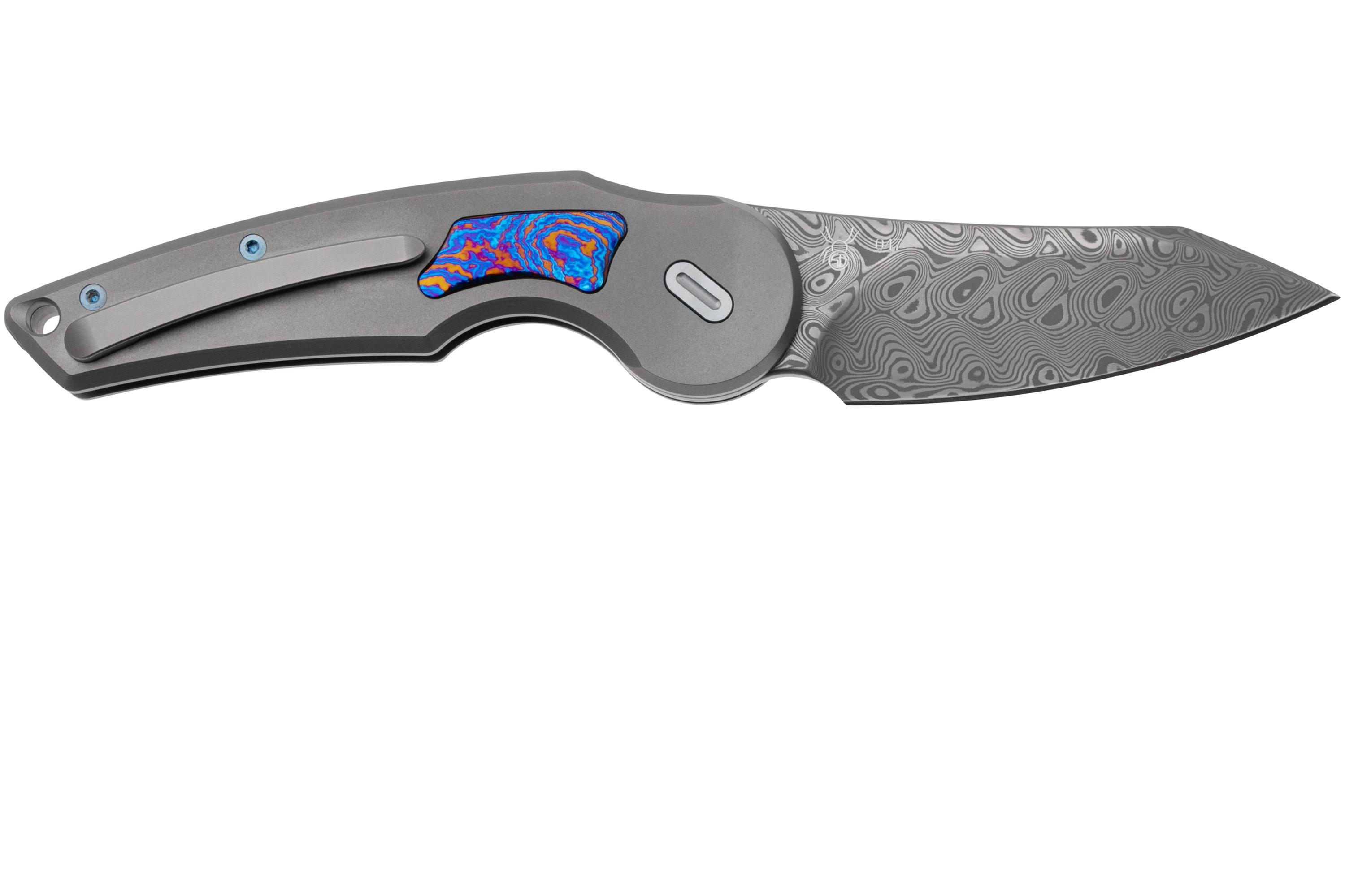 Fox Knives Jupiter FX-555DPB, Hakkapella Damascus, Titanium Timascus ...