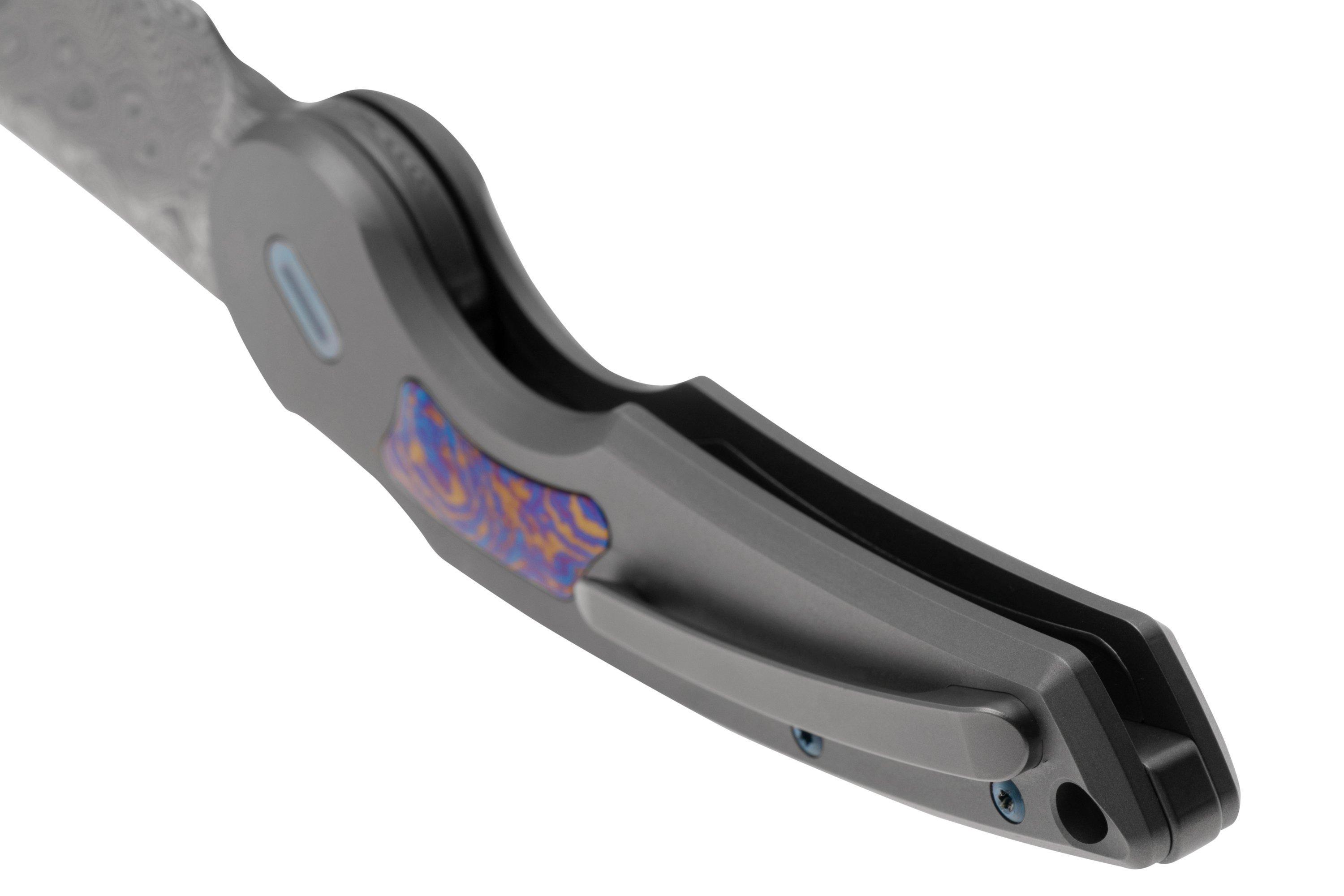 Fox Knives Jupiter FX-555DPB, Hakkapella Damascus, Titanium Timascus ...