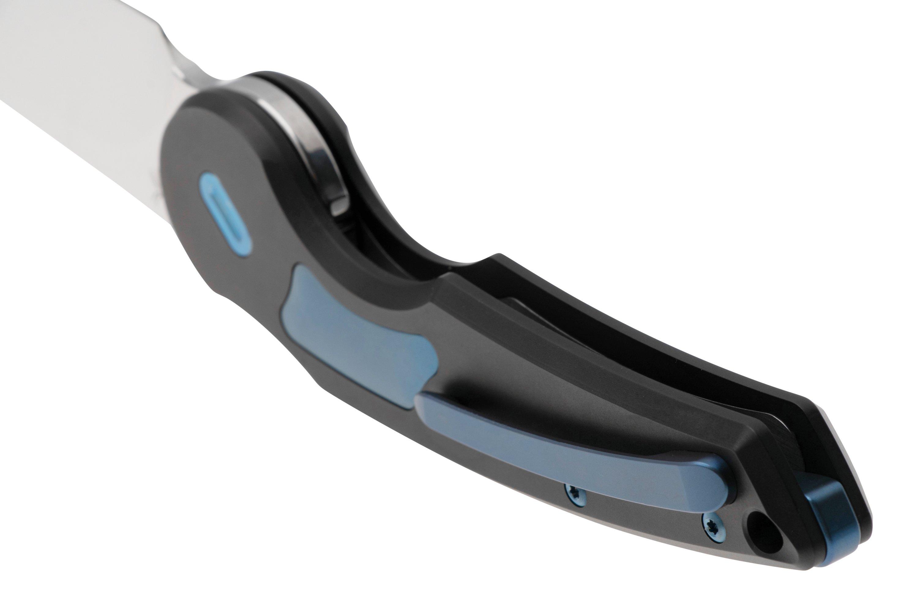 Fox Knives Jupiter FX-555-TIBL, M390 Satin, Black PVD Titanium, Blue ...