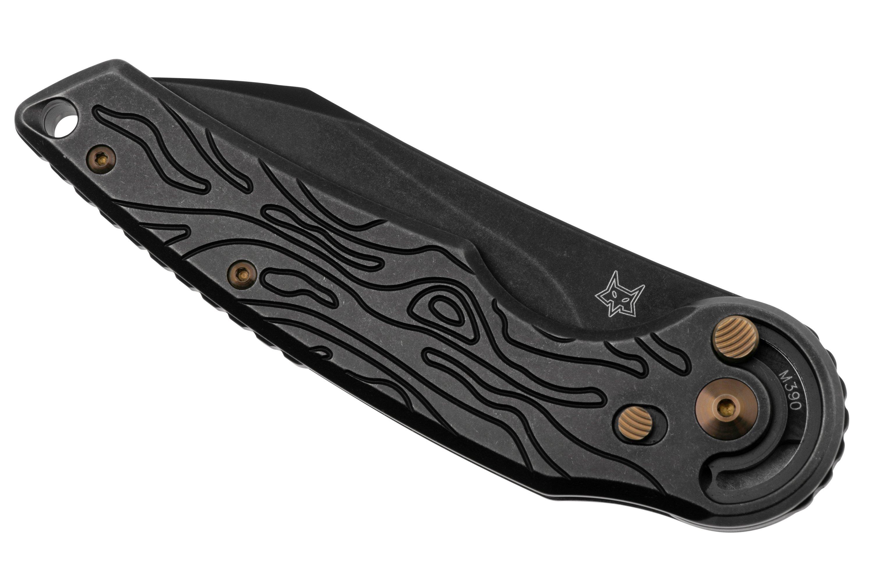 Fox Knives Jupiter FX-555-TIBR, M390 Stonewashed, Black PVD Stonewashed ...