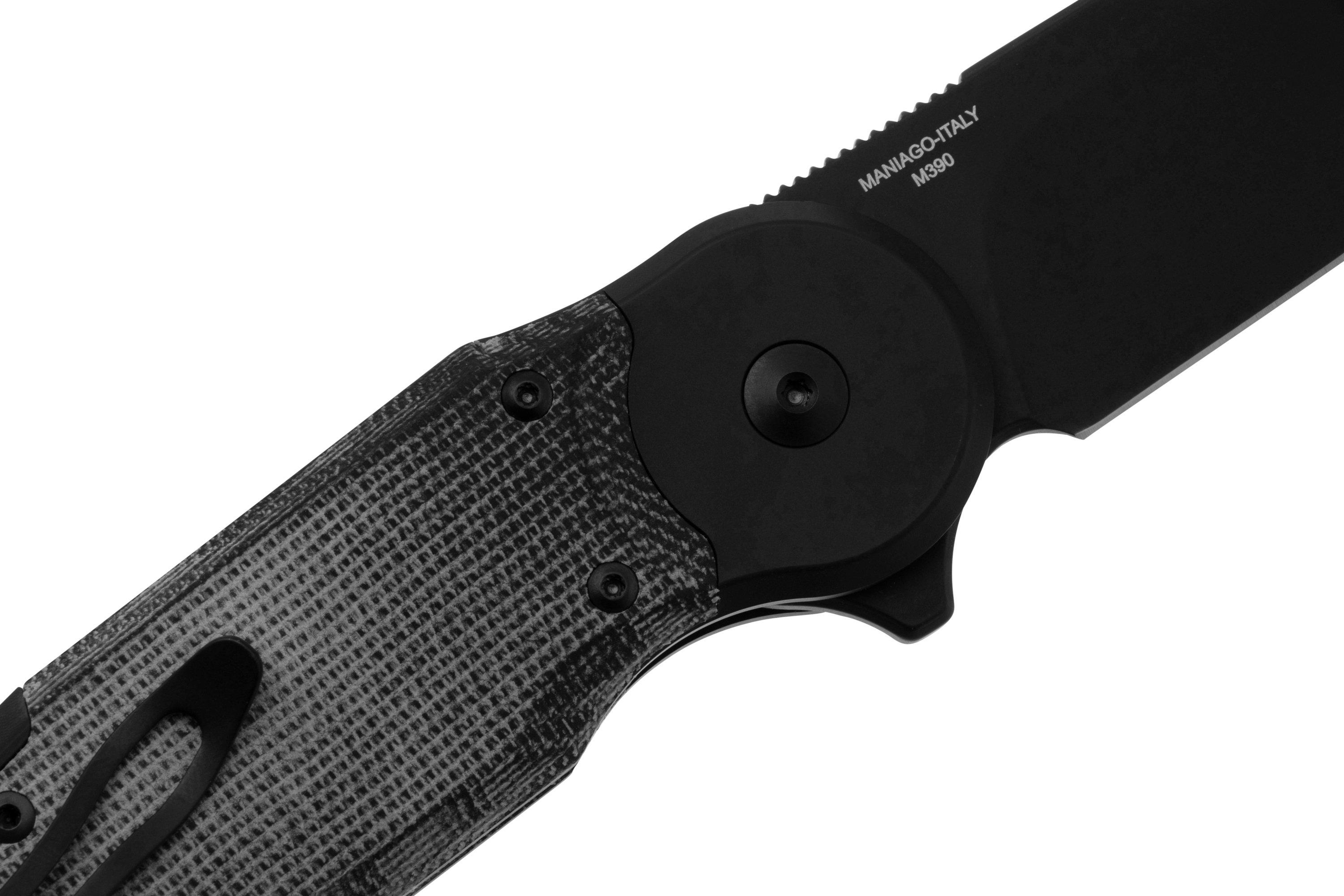 Fox Metamorphosis FX-556-A2 M390 PVD Sheepsfoot, Black Micarta, PVD ...