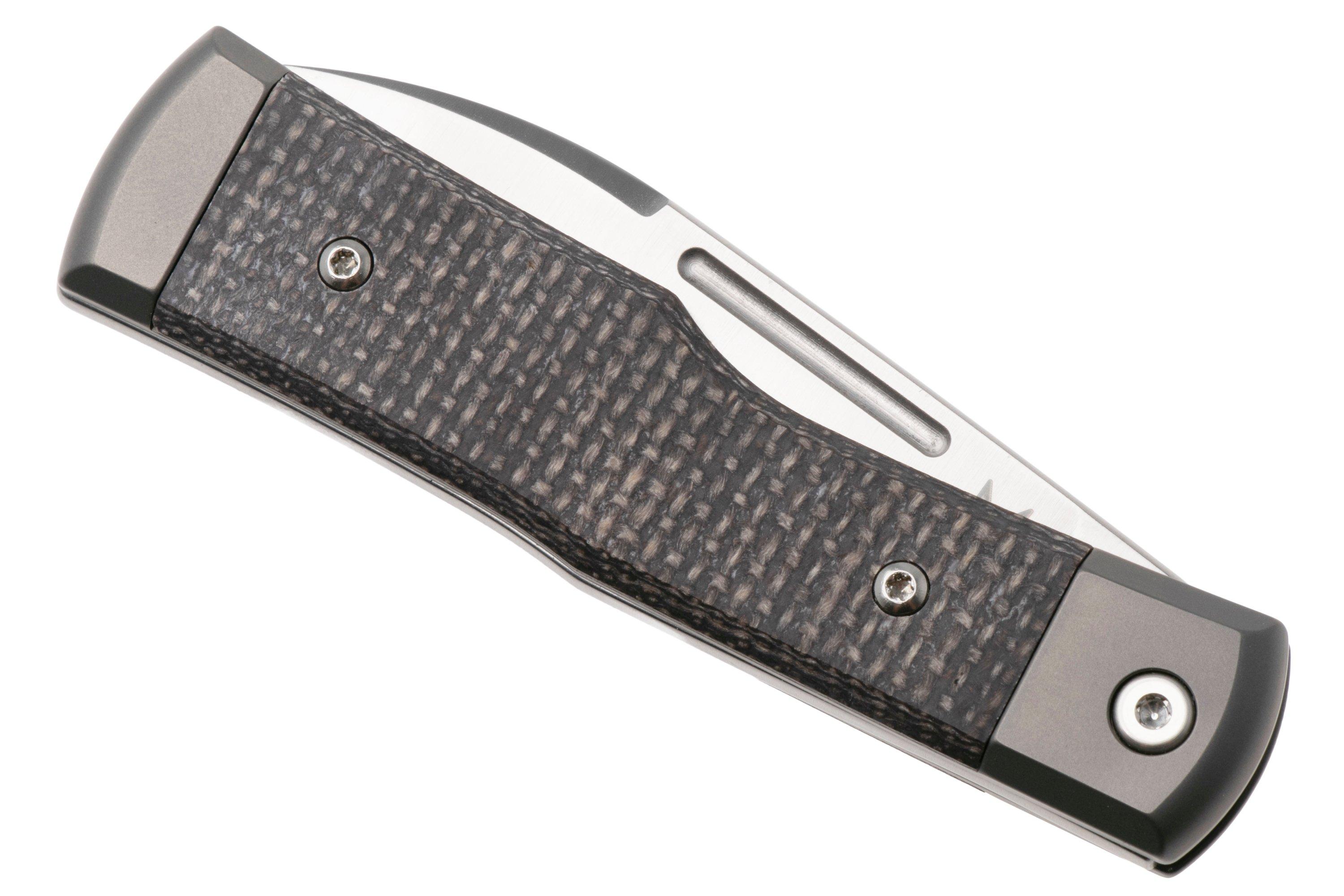 Fox Gunstock FX-558 BI Satin Böhler M390, Bison Yuta Micarta, slipjoint ...