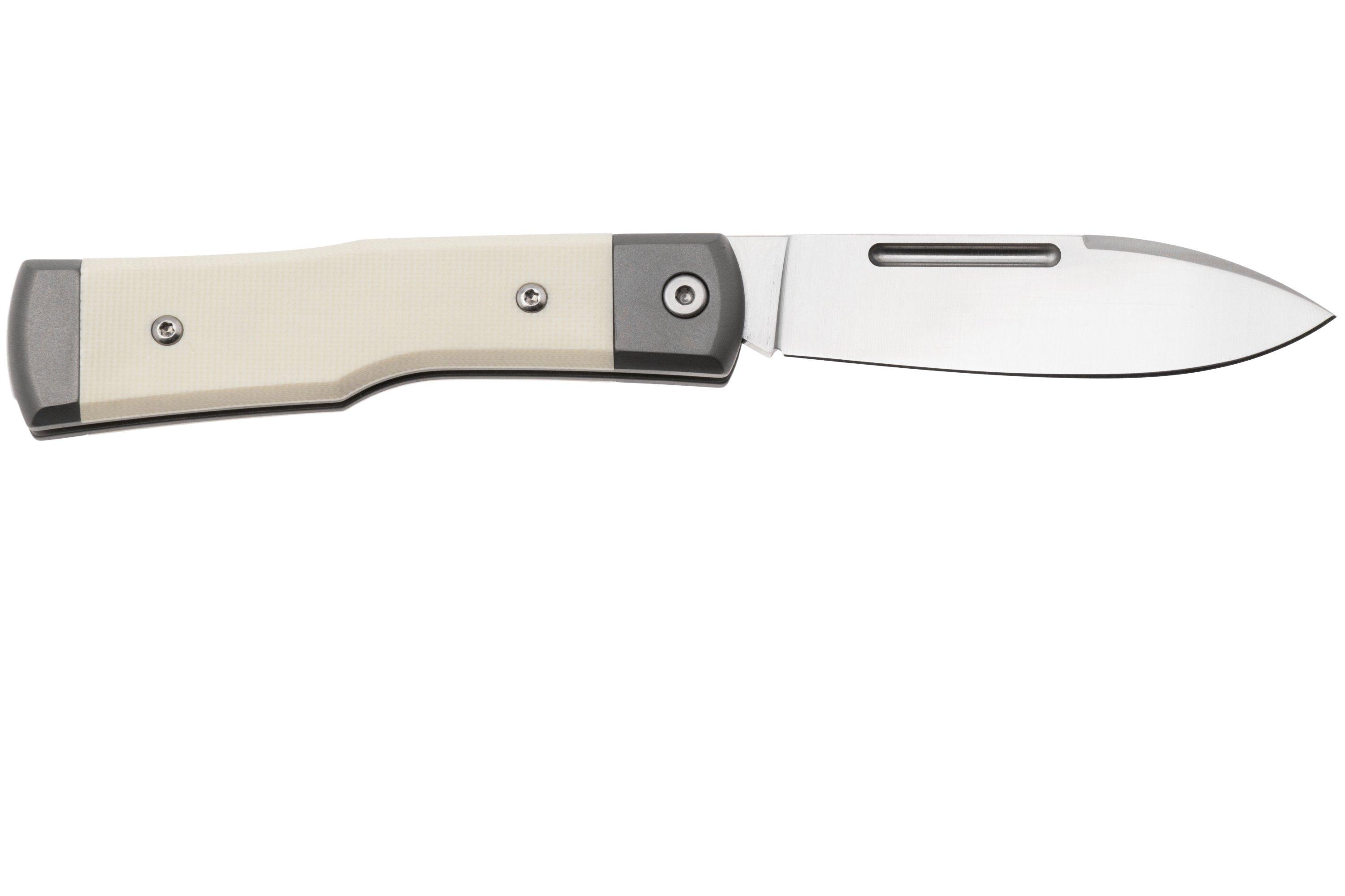 Fox Gunstock FX-558 BO, Satin M390, Titanium White Micarta, zakmes ...