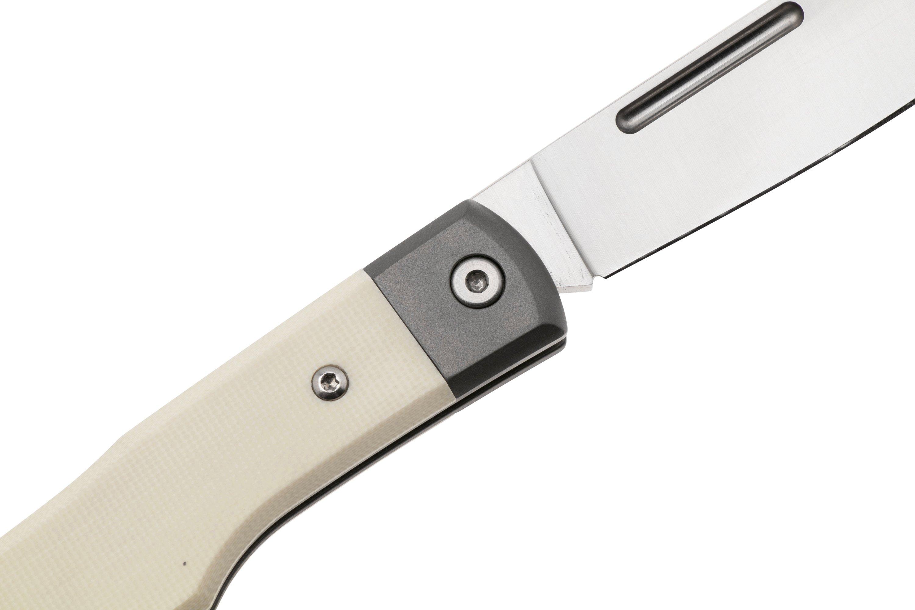Fox Gunstock FX-558 BO, Satin M390, Titanium White Micarta, zakmes ...