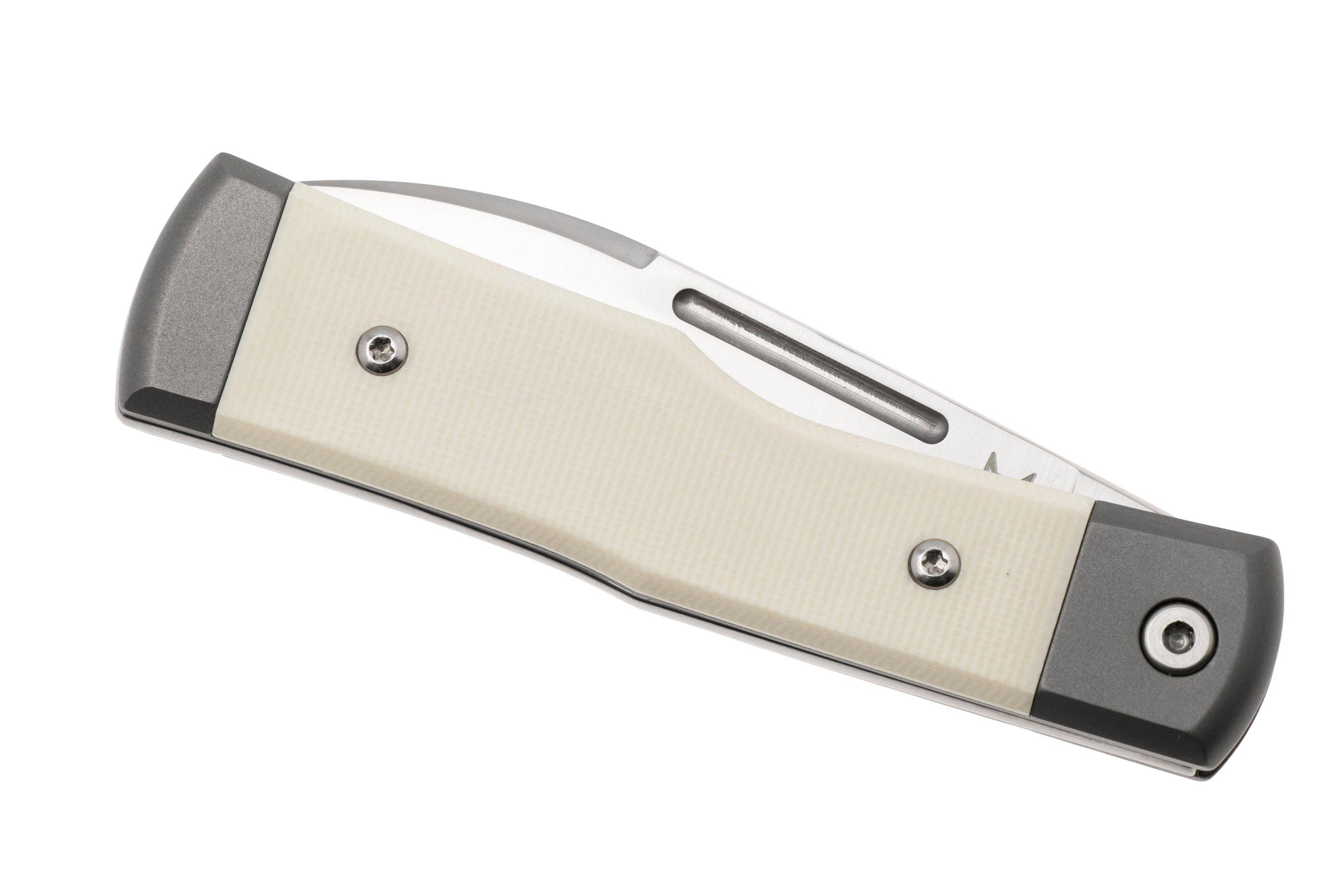 Fox Gunstock FX-558 BO, Satin M390, Titanium White Micarta, zakmes ...