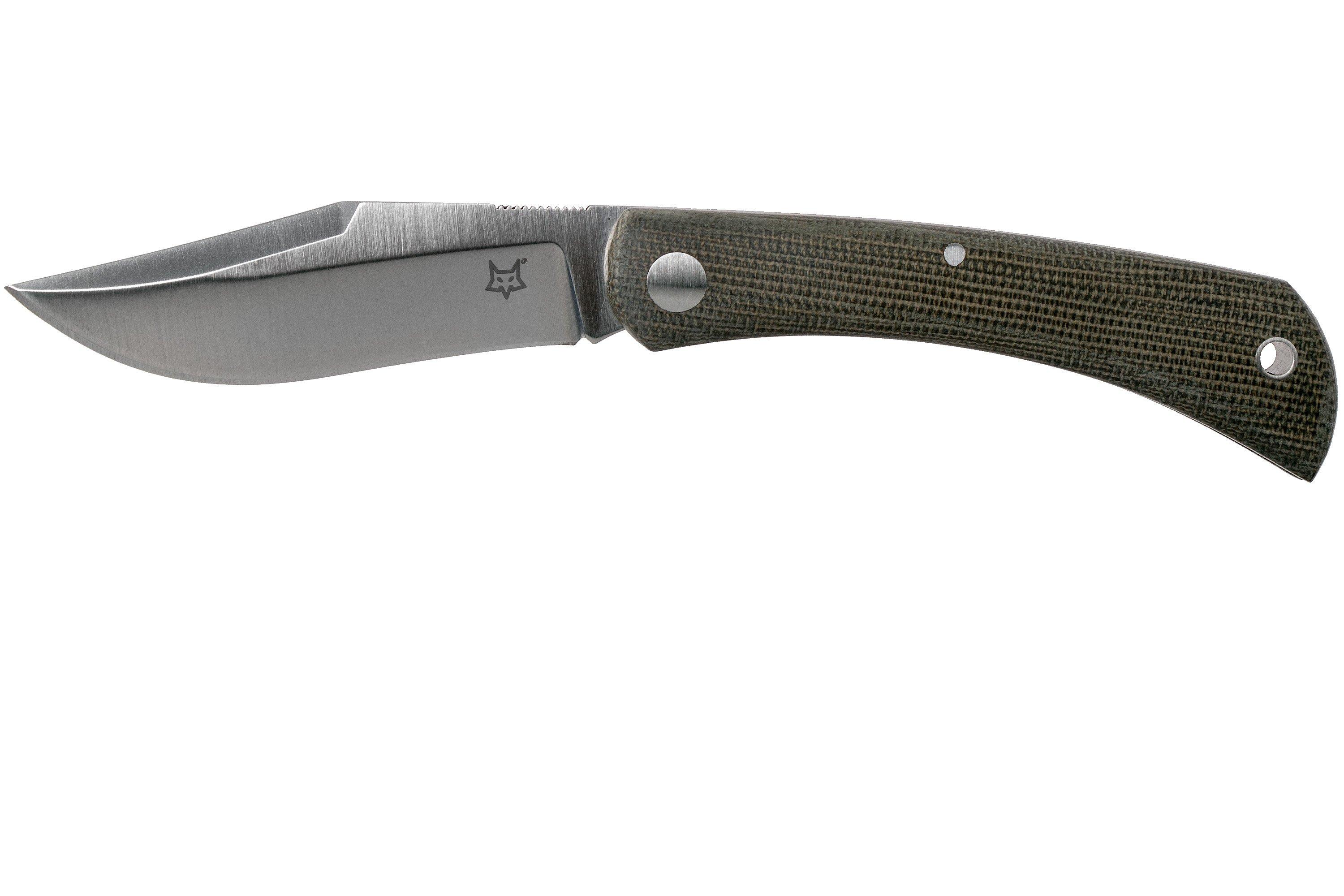 Fox Knives Libar FX-582 Green Canvas Micarta slipjoint pocket knife ...