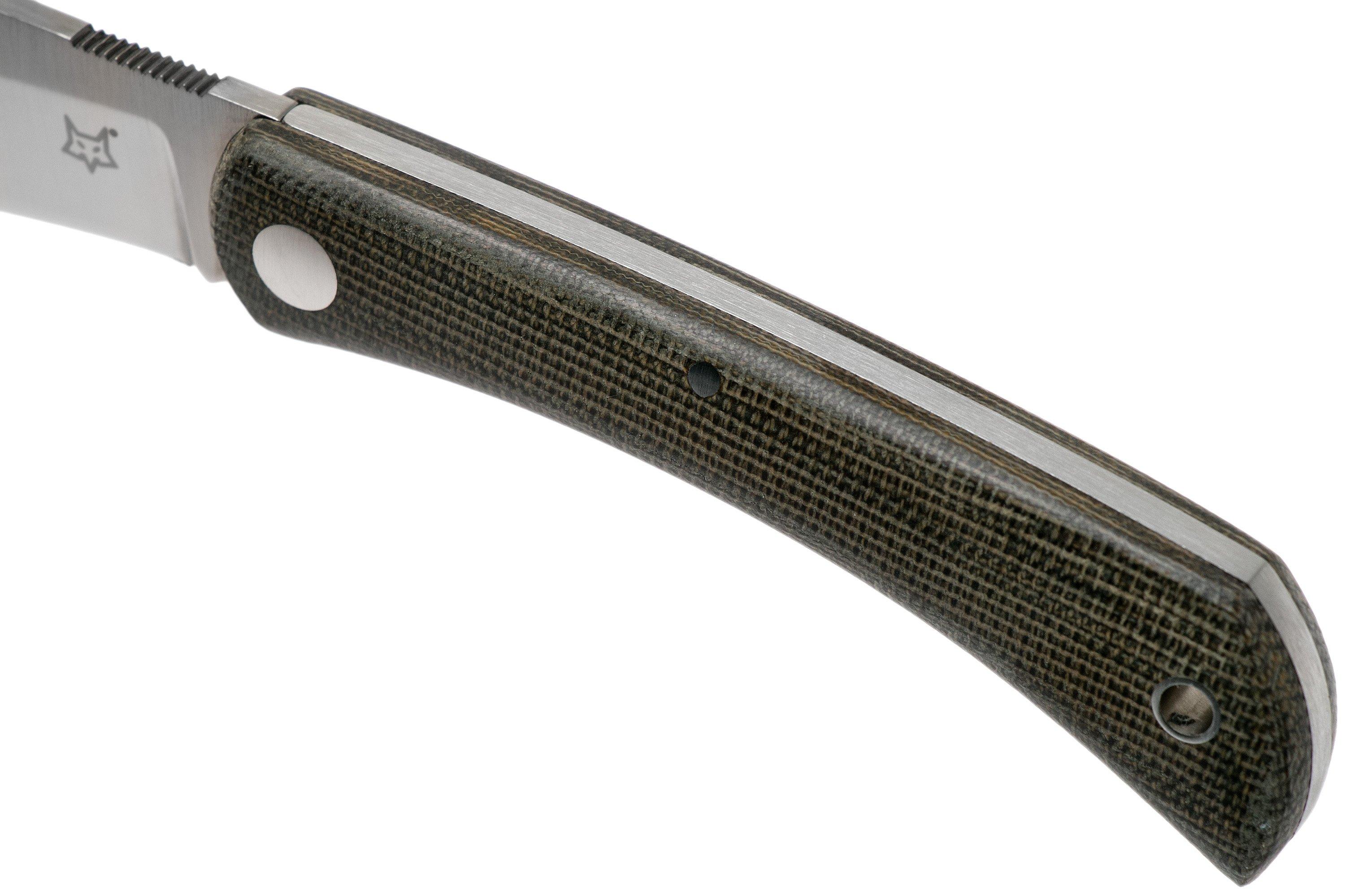 Fox Knives Libar FX-582 Green Canvas Micarta slipjoint pocket knife ...