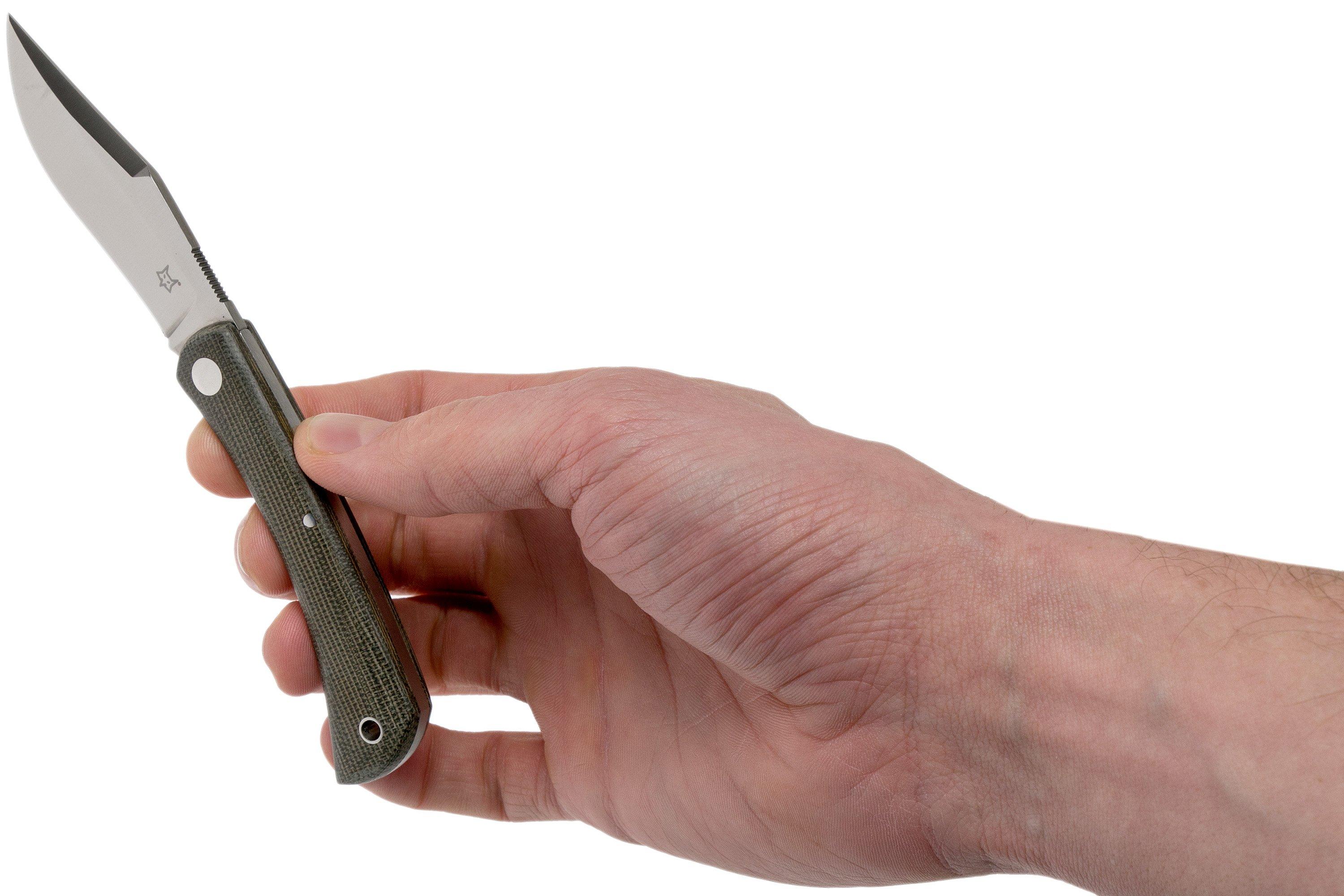Fox Knives Libar FX-582 Green Canvas Micarta slipjoint pocket knife ...
