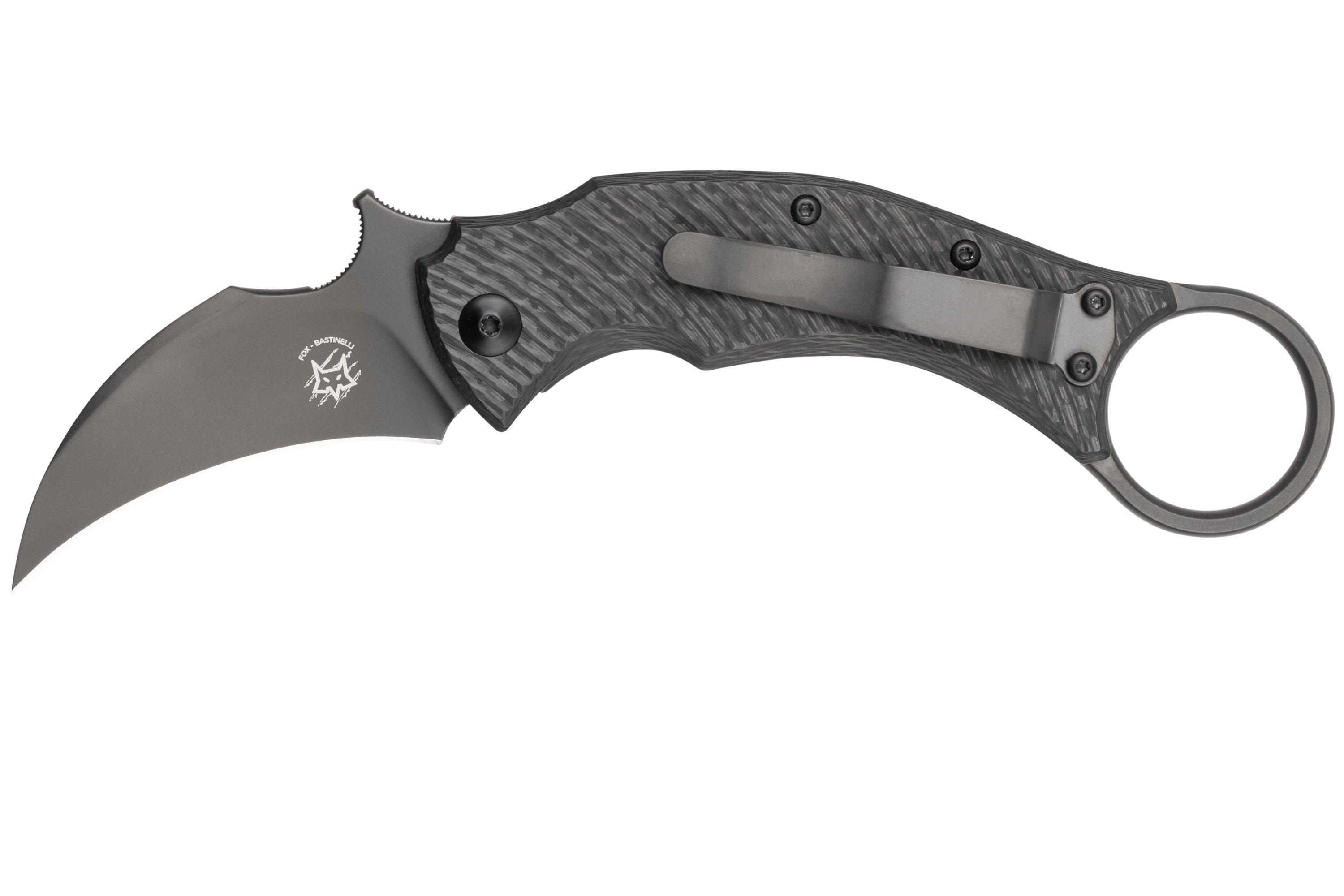 Fox Knives Black Bird FX-591TICB coltello karambit, Bastinelli design ...