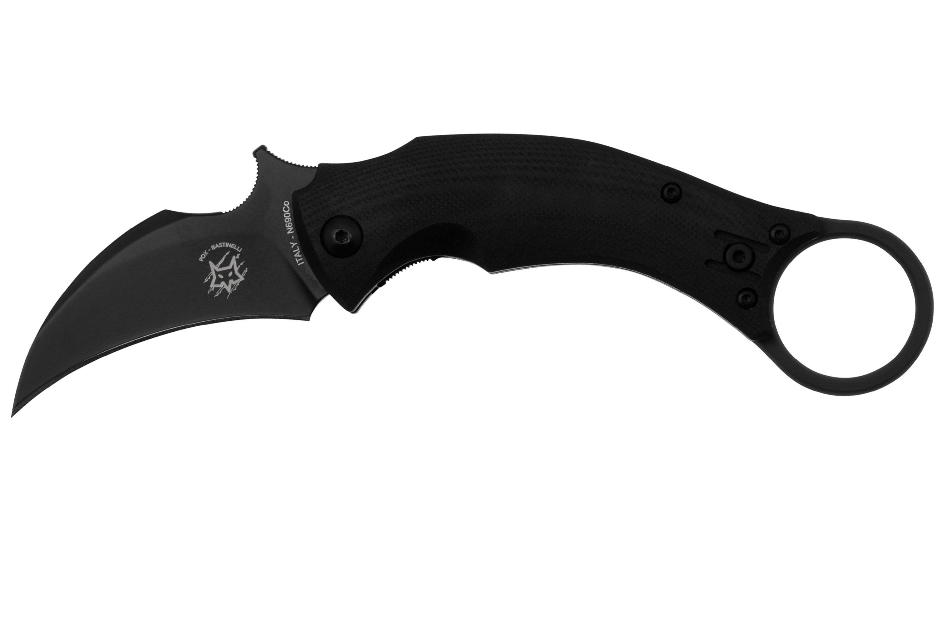 Fox Black Bird Bastinelli FX-591 Black karambit | Advantageously ...