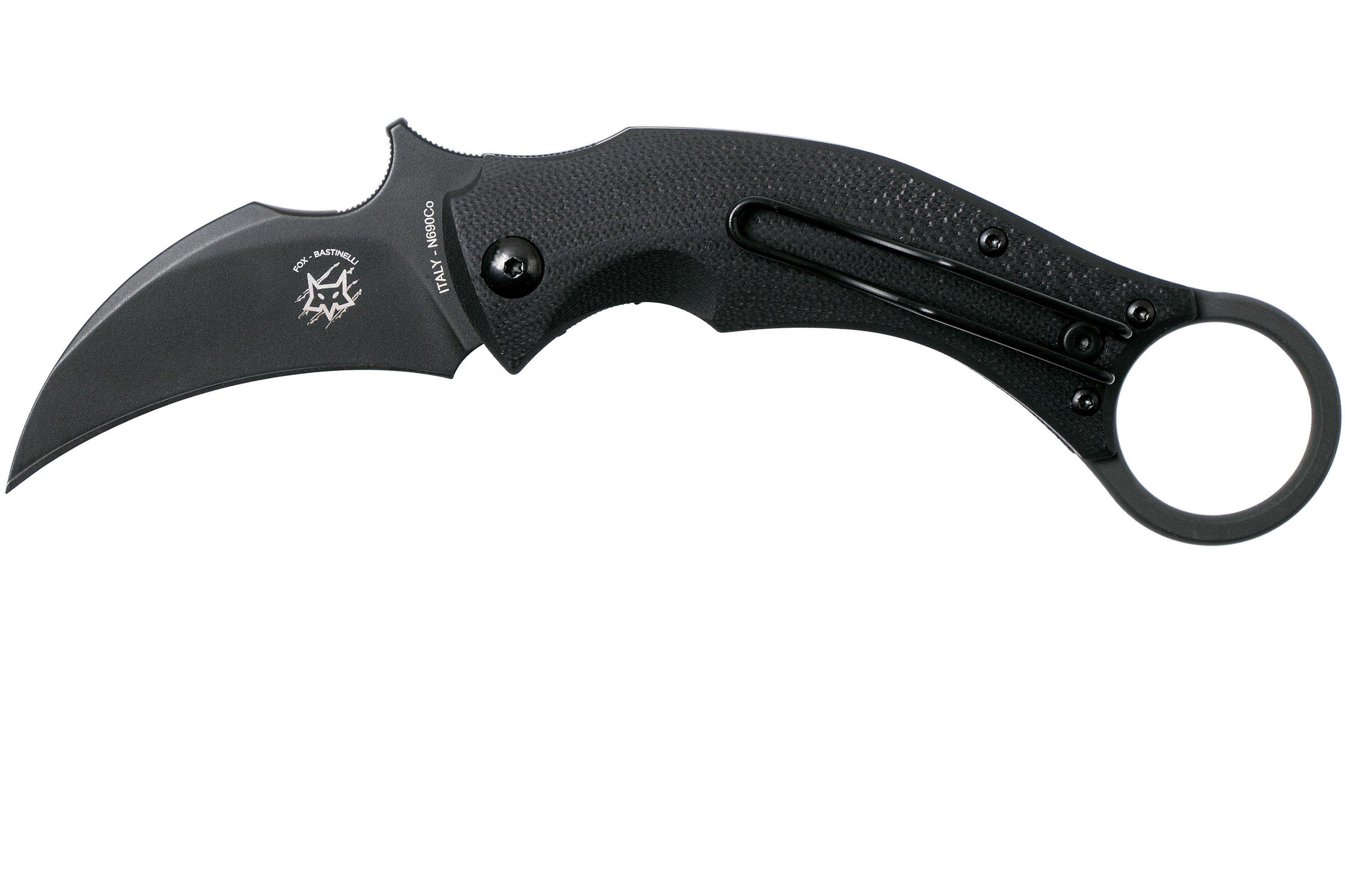 Fox Black Bird Bastinelli FX-591 Black karambit | Advantageously ...