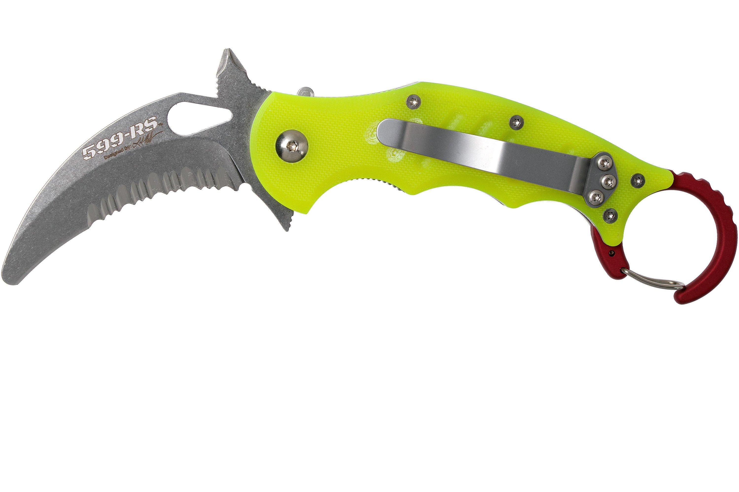 Fox Mini Karambit Rescue FX-599RSY Yellow karambit knife ...
