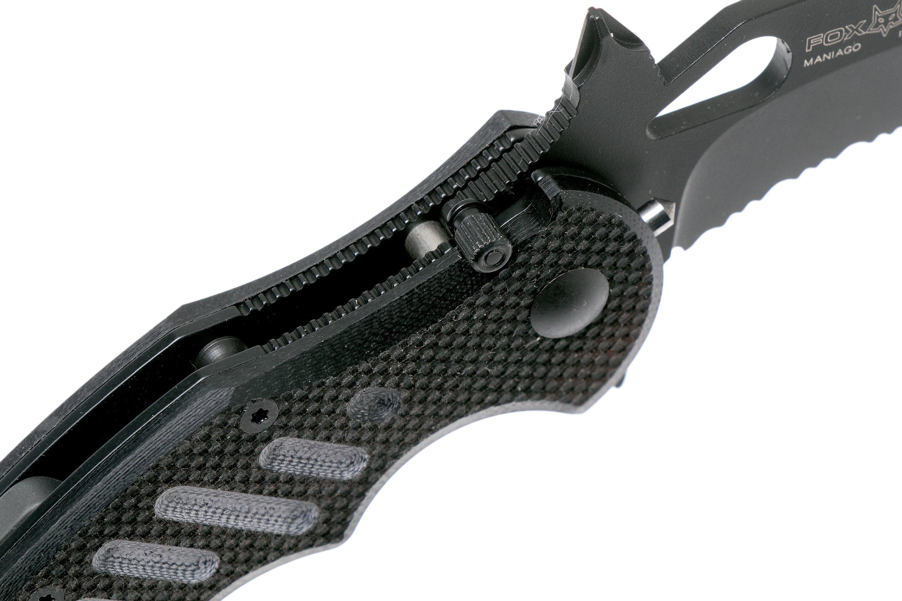 Fox Mini Karambit Rescue FX-599RS Black karambit knife | Advantageously ...