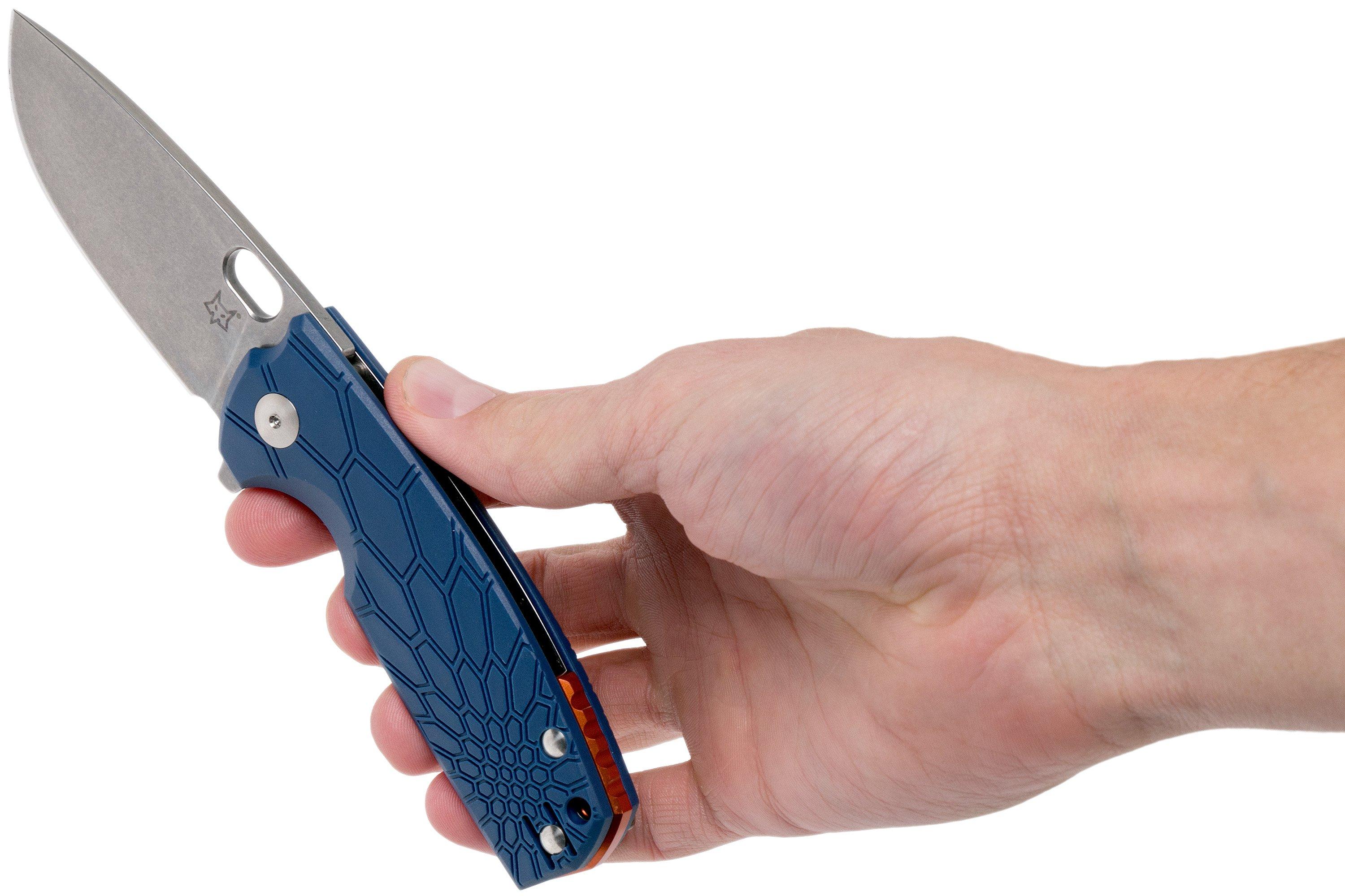 Fox Vox Core FX-604BL Blue Stonewashed pocket knife, Jesper Voxnaes ...