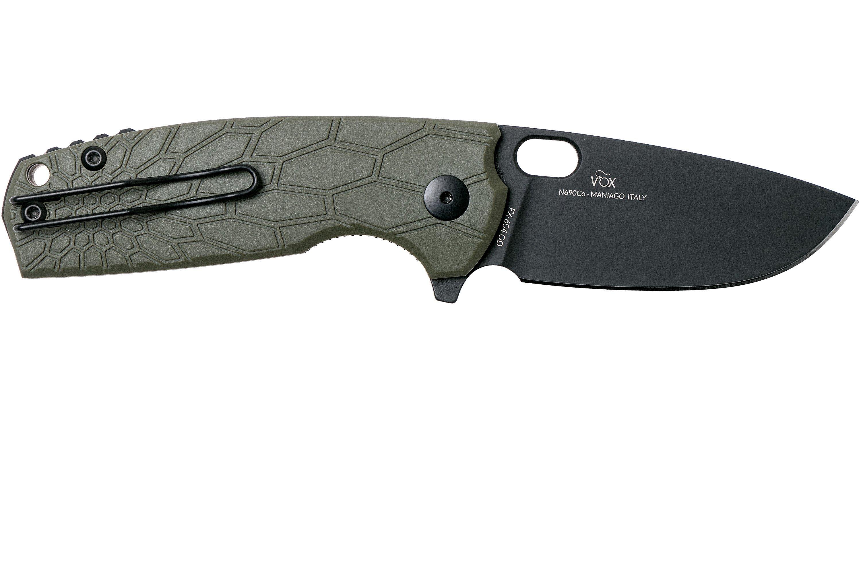 Fox Vox Core FX-604OD Olive Drab, Black Blade zakmes, Jesper Voxnaes ...
