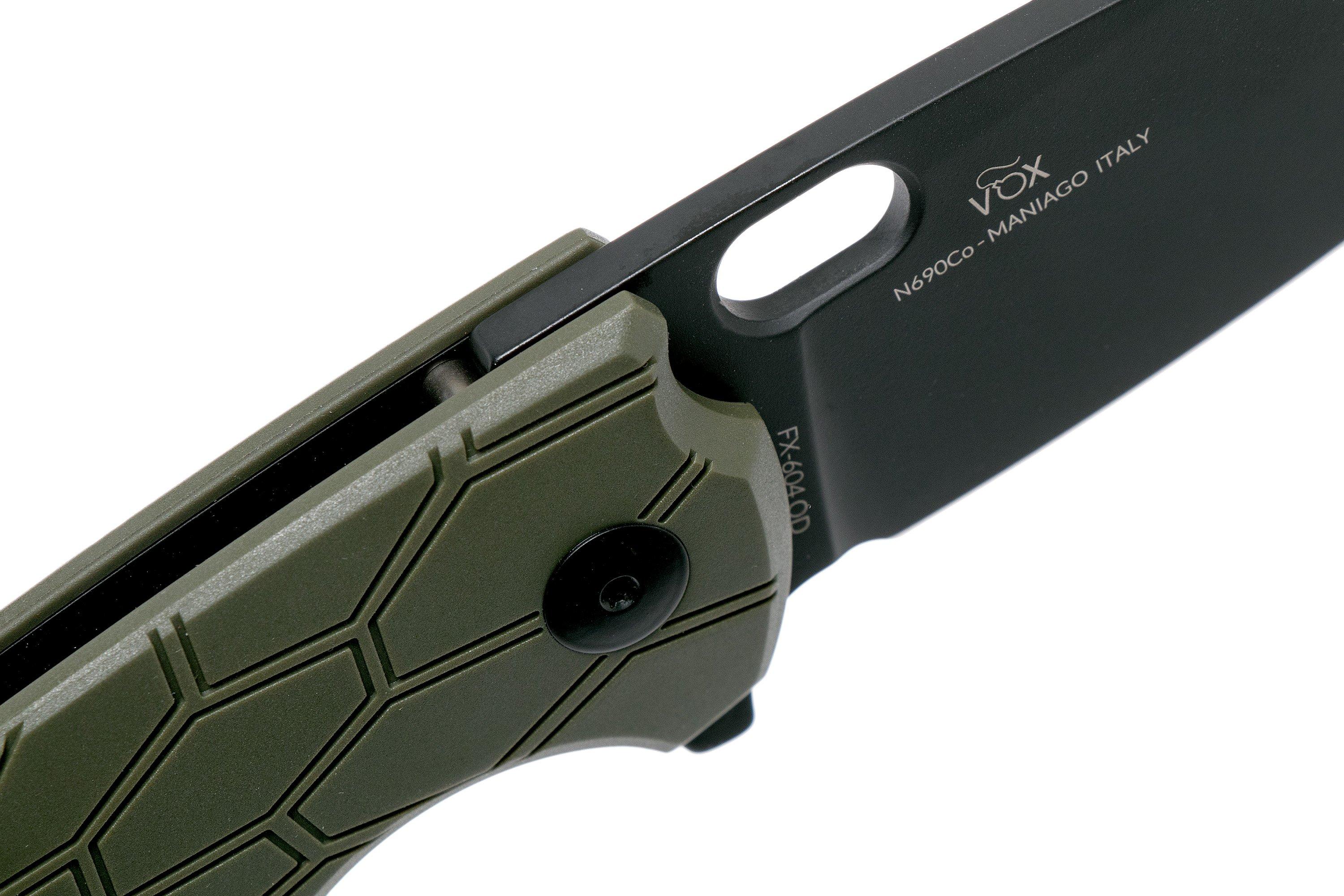 Fox Vox Core FX-604OD Olive Drab, Black Blade zakmes, Jesper Voxnaes ...