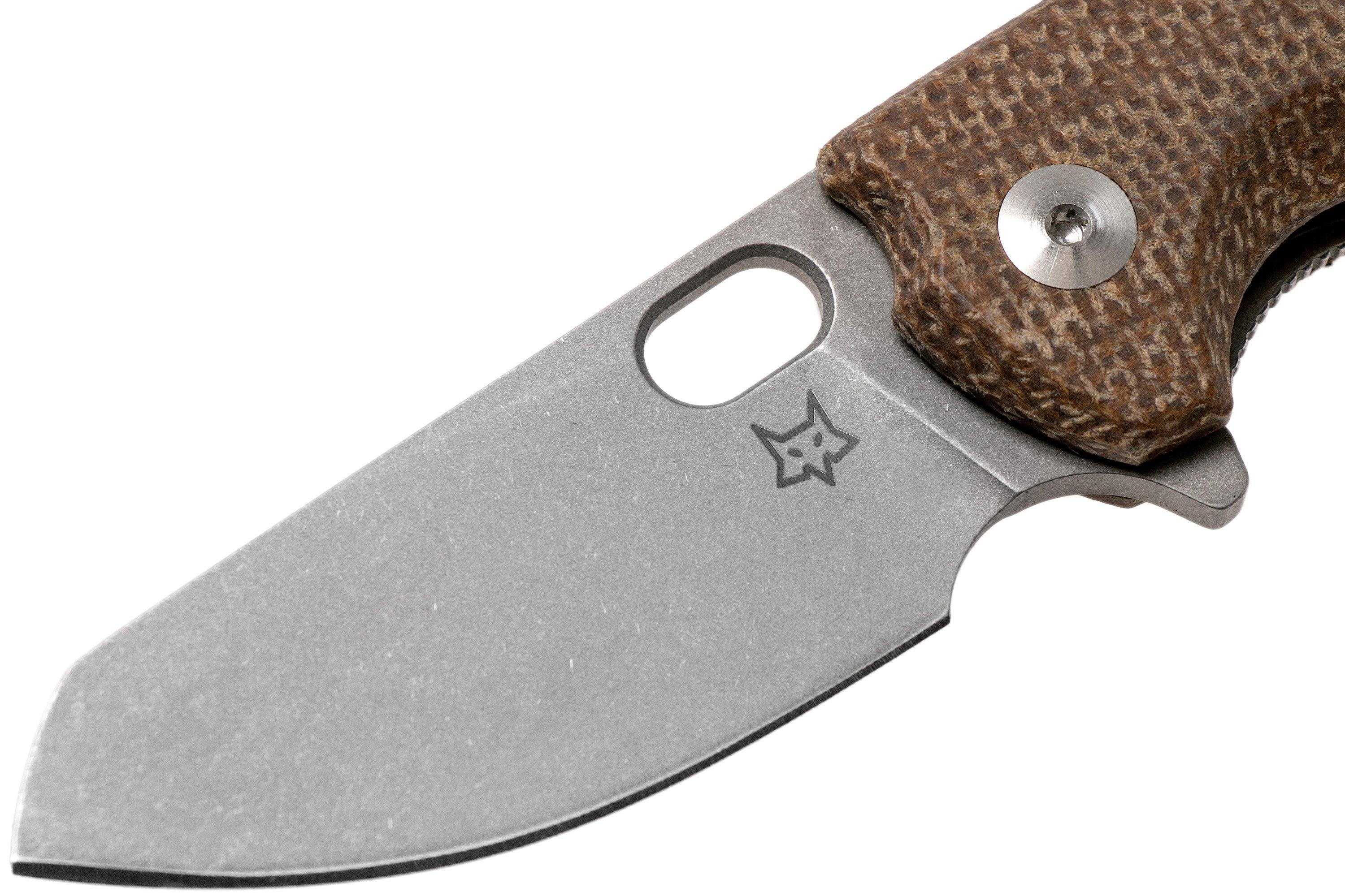 Fox Baby Core FX-608MC Natural Canvas Micarta Taschenmesser, Jesper ...