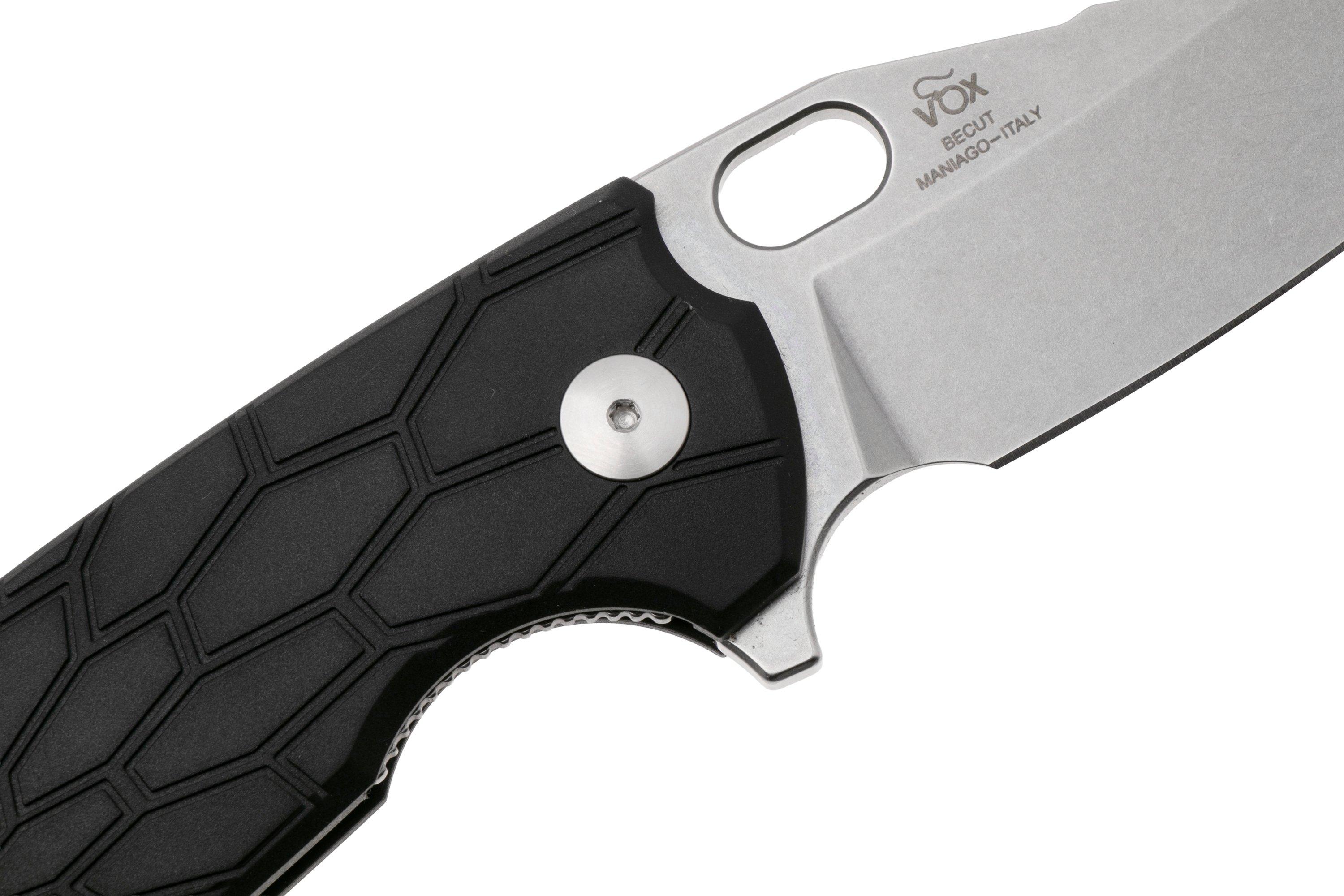 Fox Vox Core Hunter FX-624 B, Stonewashed Becut, Black FRN, pocket knife, Jesper Voxnaes design ...