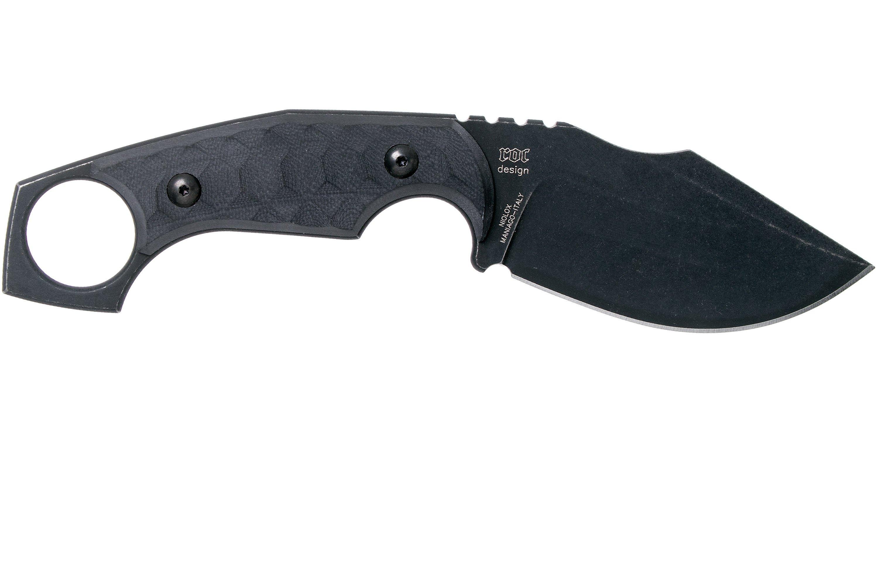 Fox Knives Monkey Thumper FX-633 Black G10 fixed knife, Ken Vehikite ...