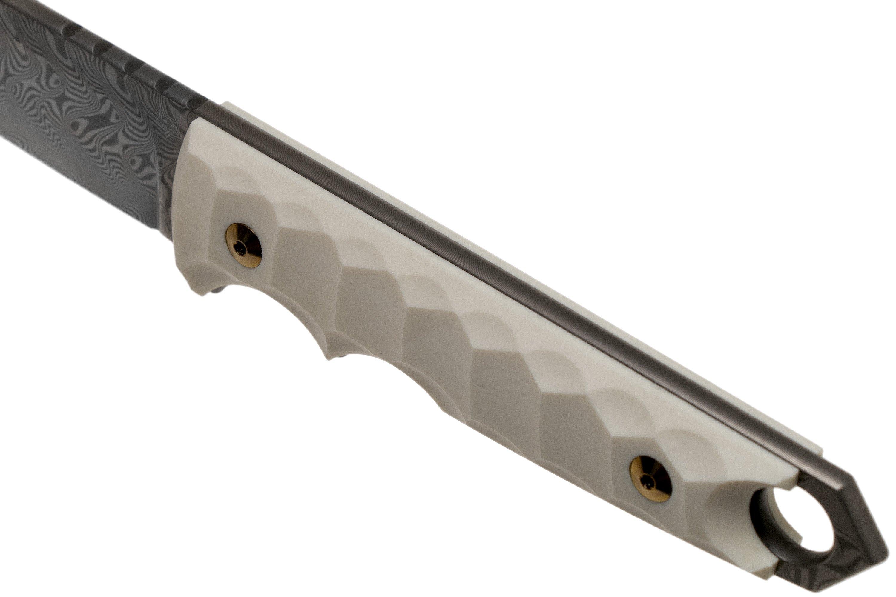 Fox Knives Ryu FX-634DES Elforyn Super Tusk, Herringbone Damascus ...