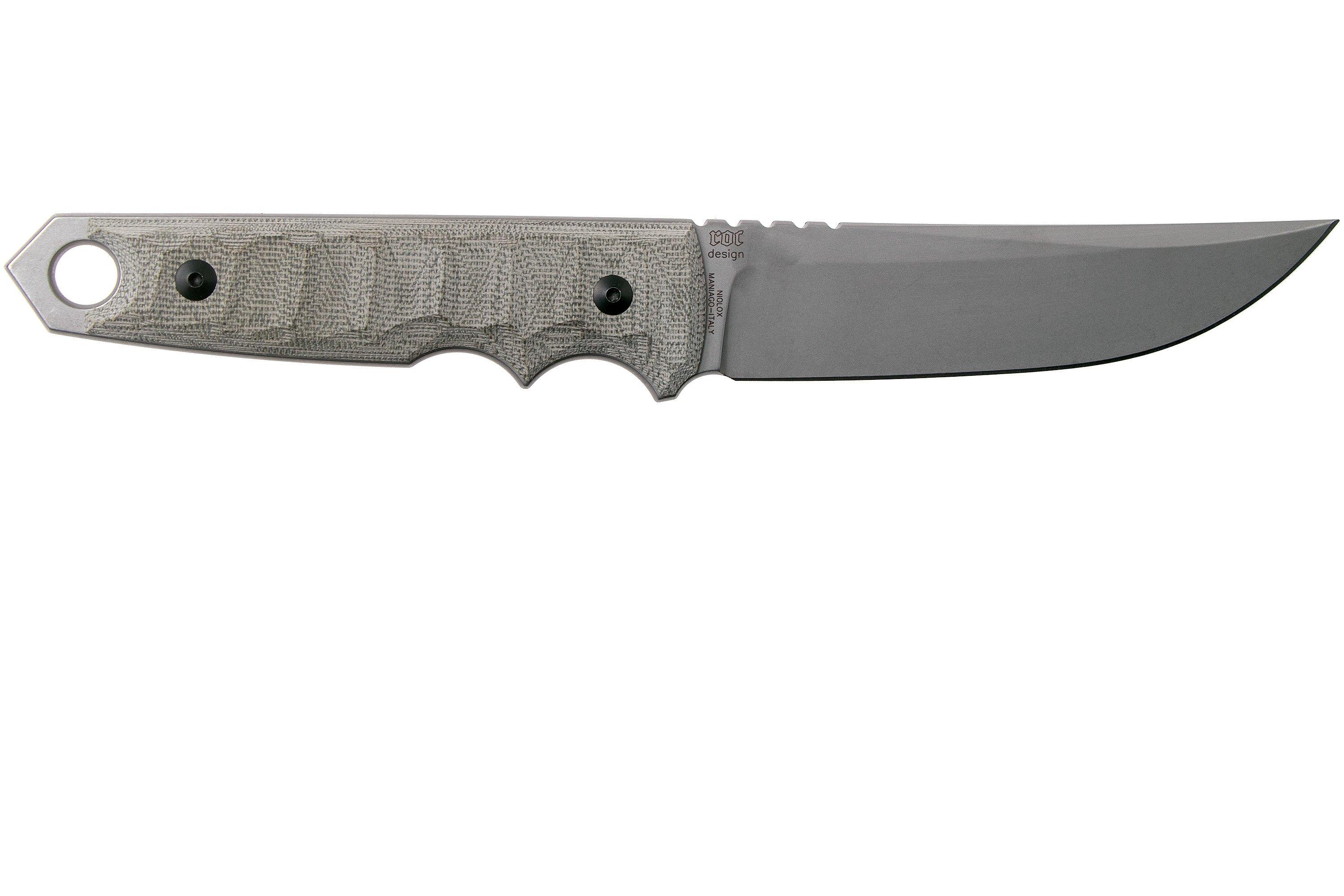 Fox Knives Ryu FX-634 MOD Green Canvas Micarta, fixed knife, Black Roc ...