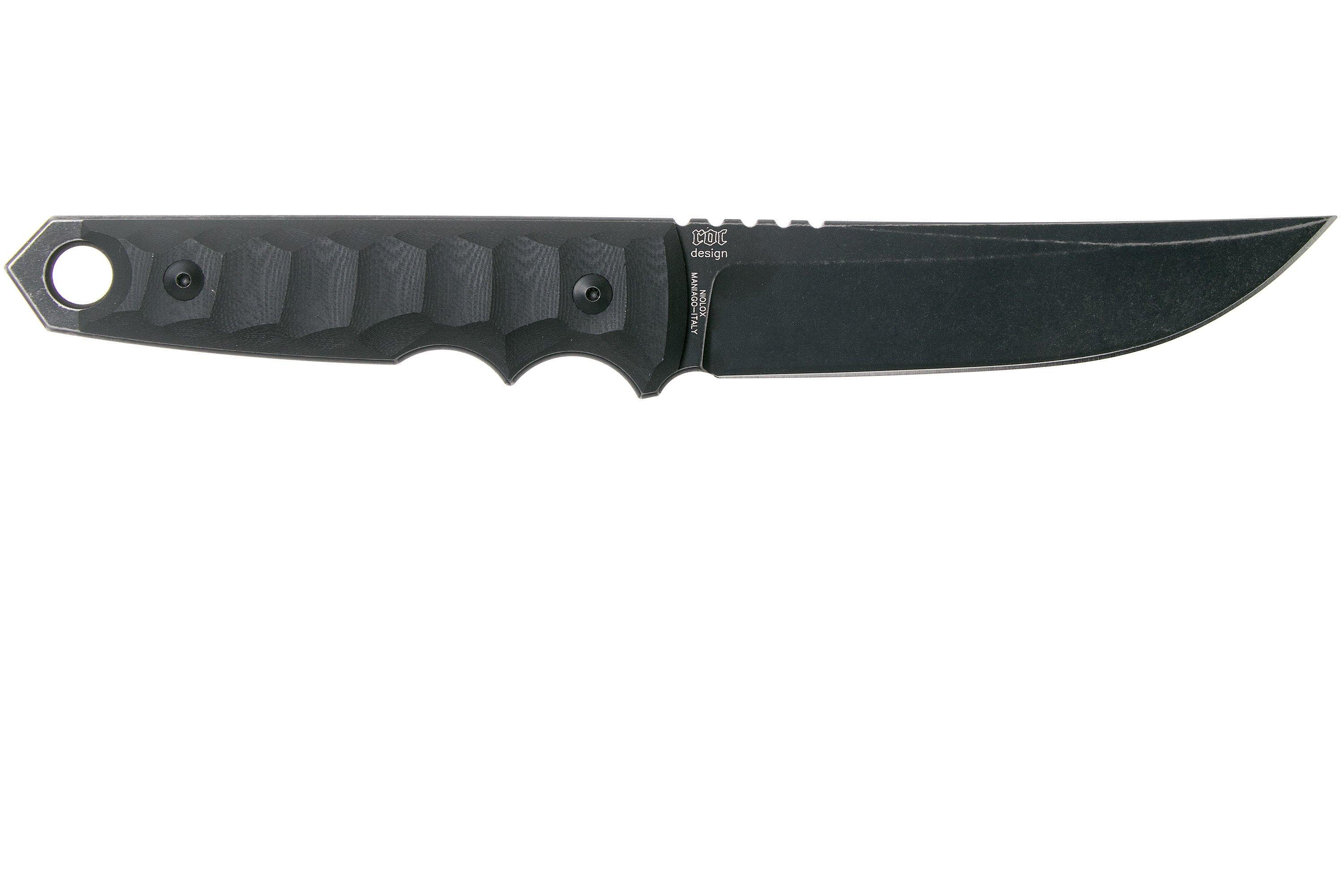 Fox Knives Ryu FX-634 Black G10, fixed knife, Black Roc Knives design ...