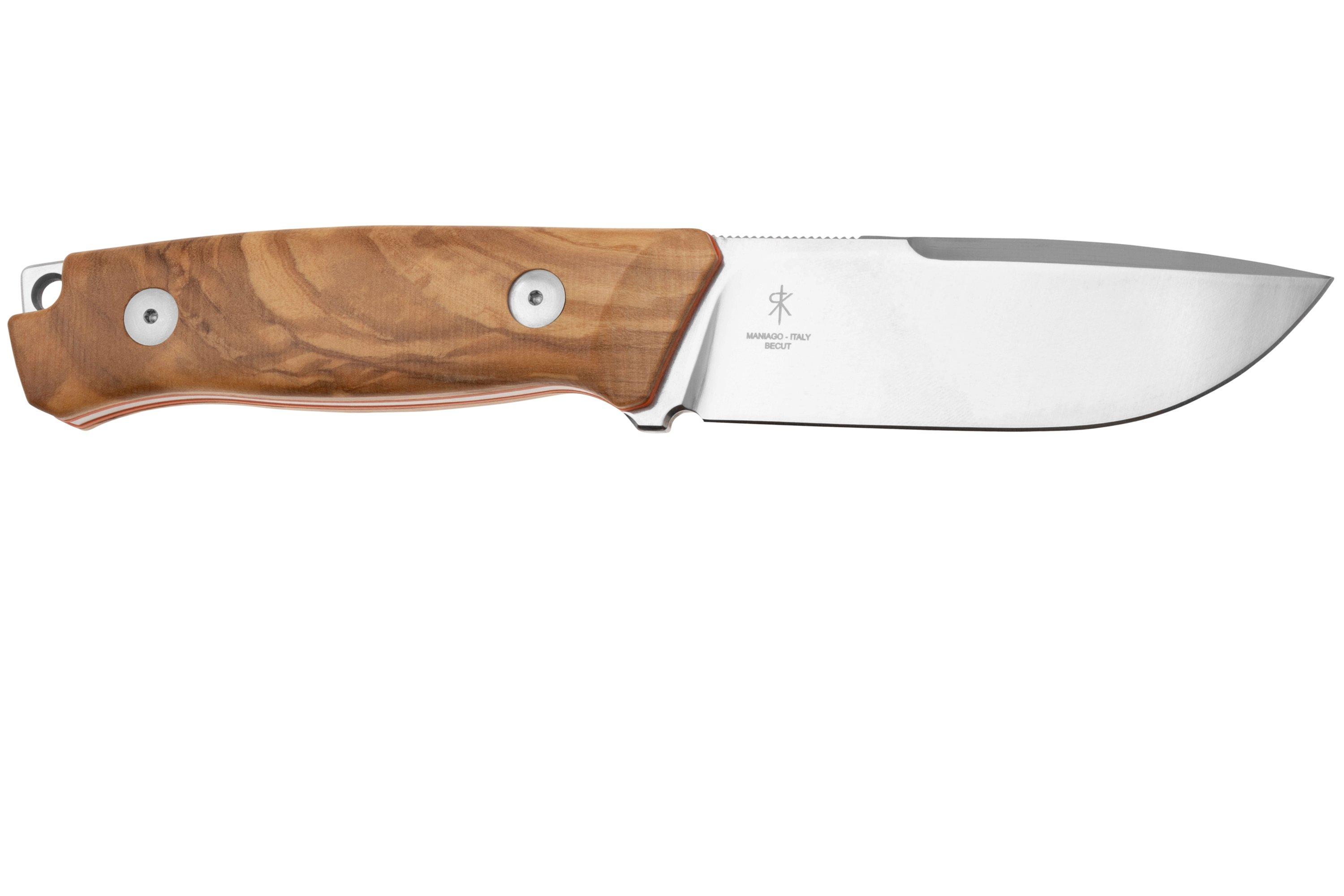 Fox Knives Rifle Windage FX-661 OL, Olive Wood fixed knife, Raven ...
