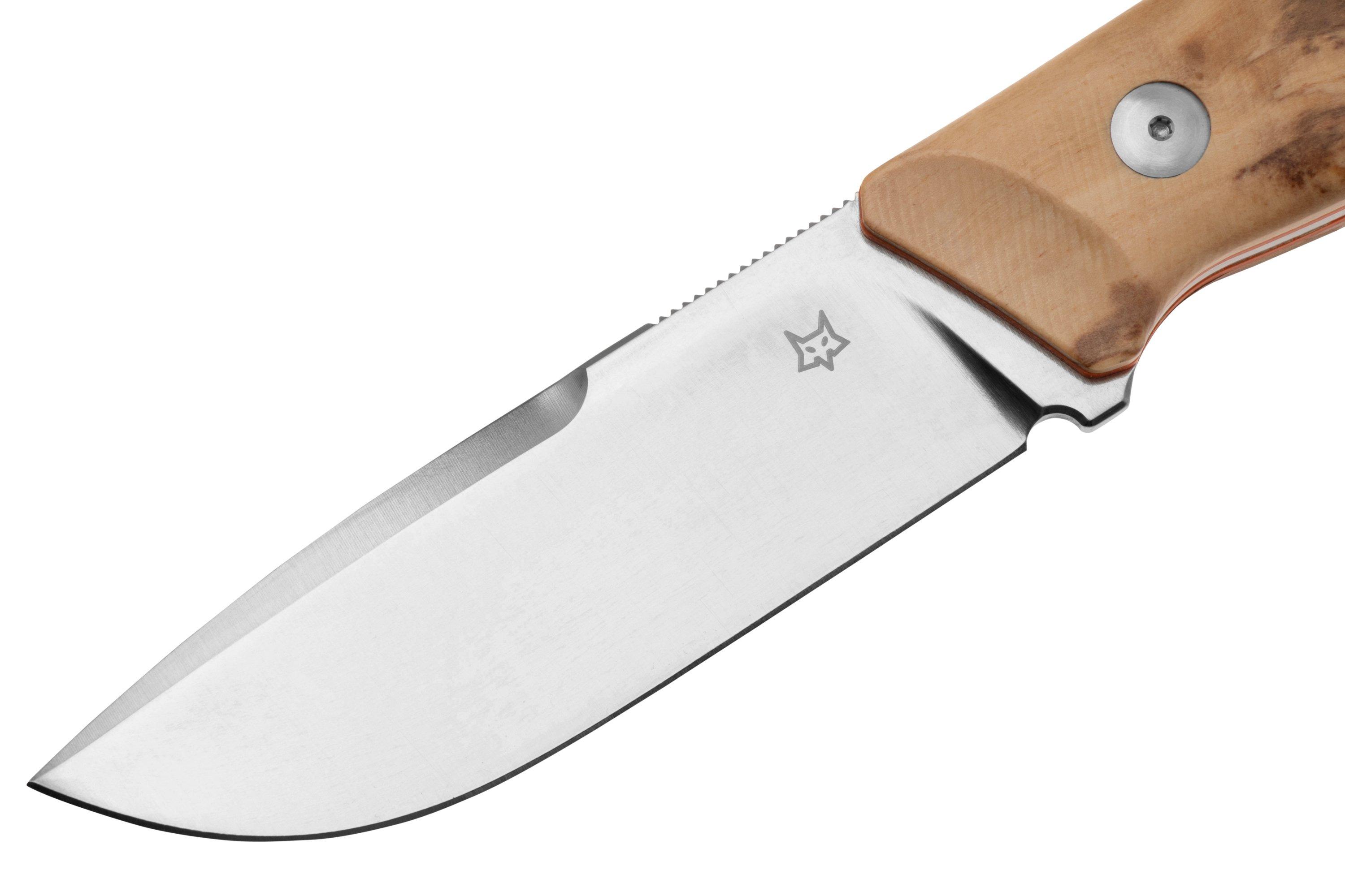 Fox Knives Rifle Windage FX-661 OL, Olive Wood fixed knife, Raven ...
