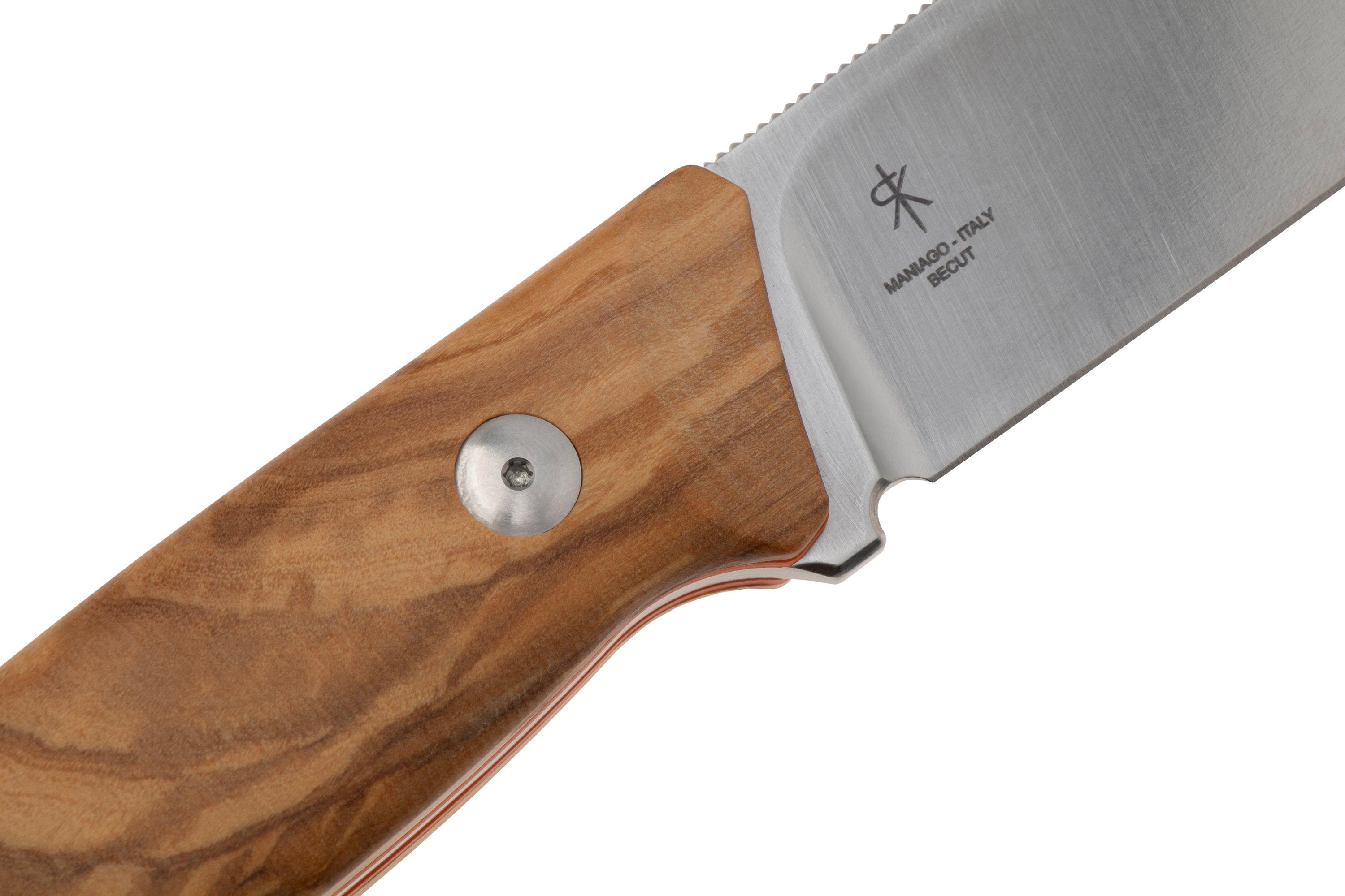 Fox Knives Rifle Windage FX-661 OL, Olive Wood fixed knife, Raven ...