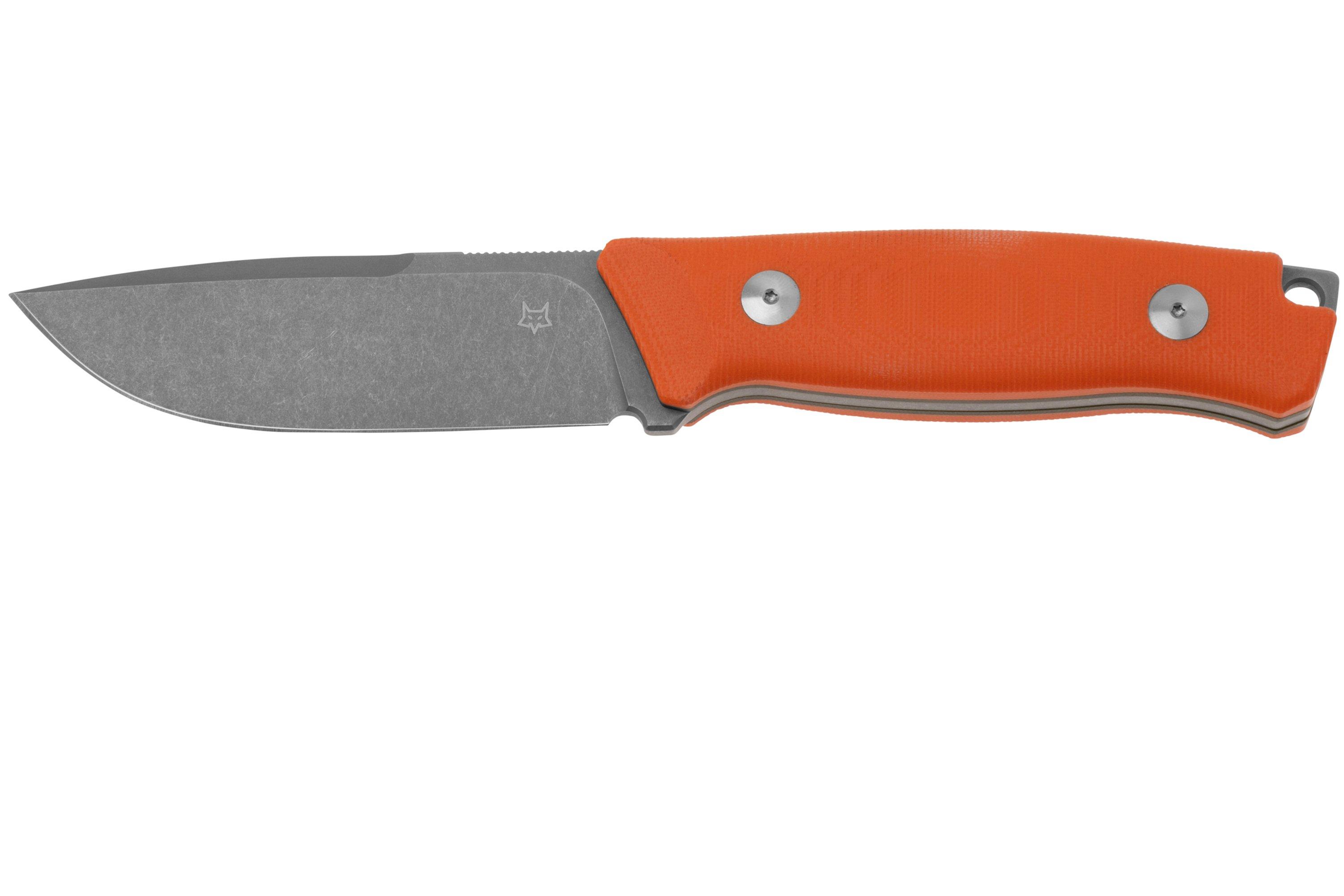 Fox Knives Rifle Windage FX-661 OR, Orange G10 fixed knife, Raven ...