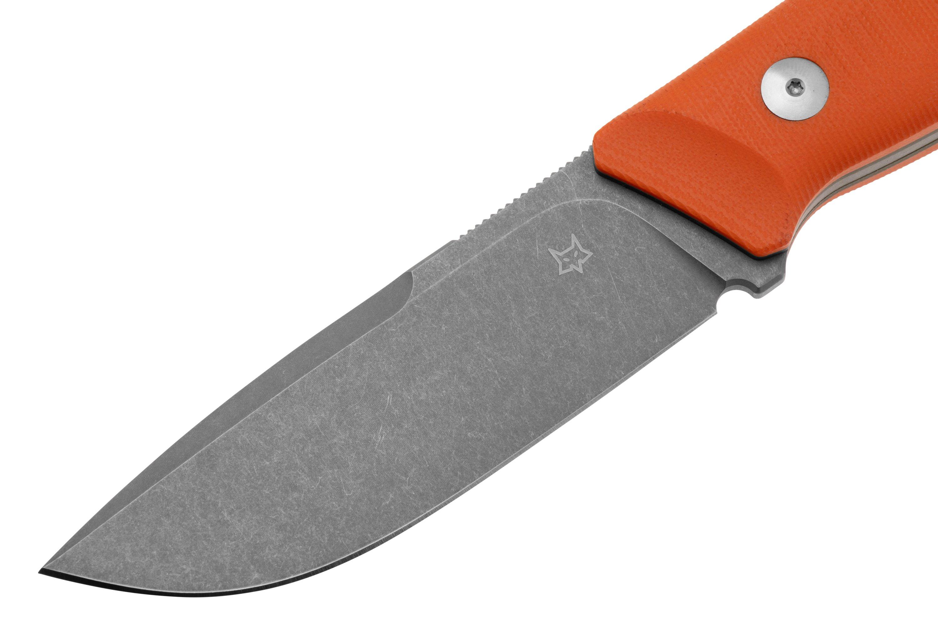 Fox Knives Rifle Windage FX-661 OR, Orange G10 fixed knife, Raven ...