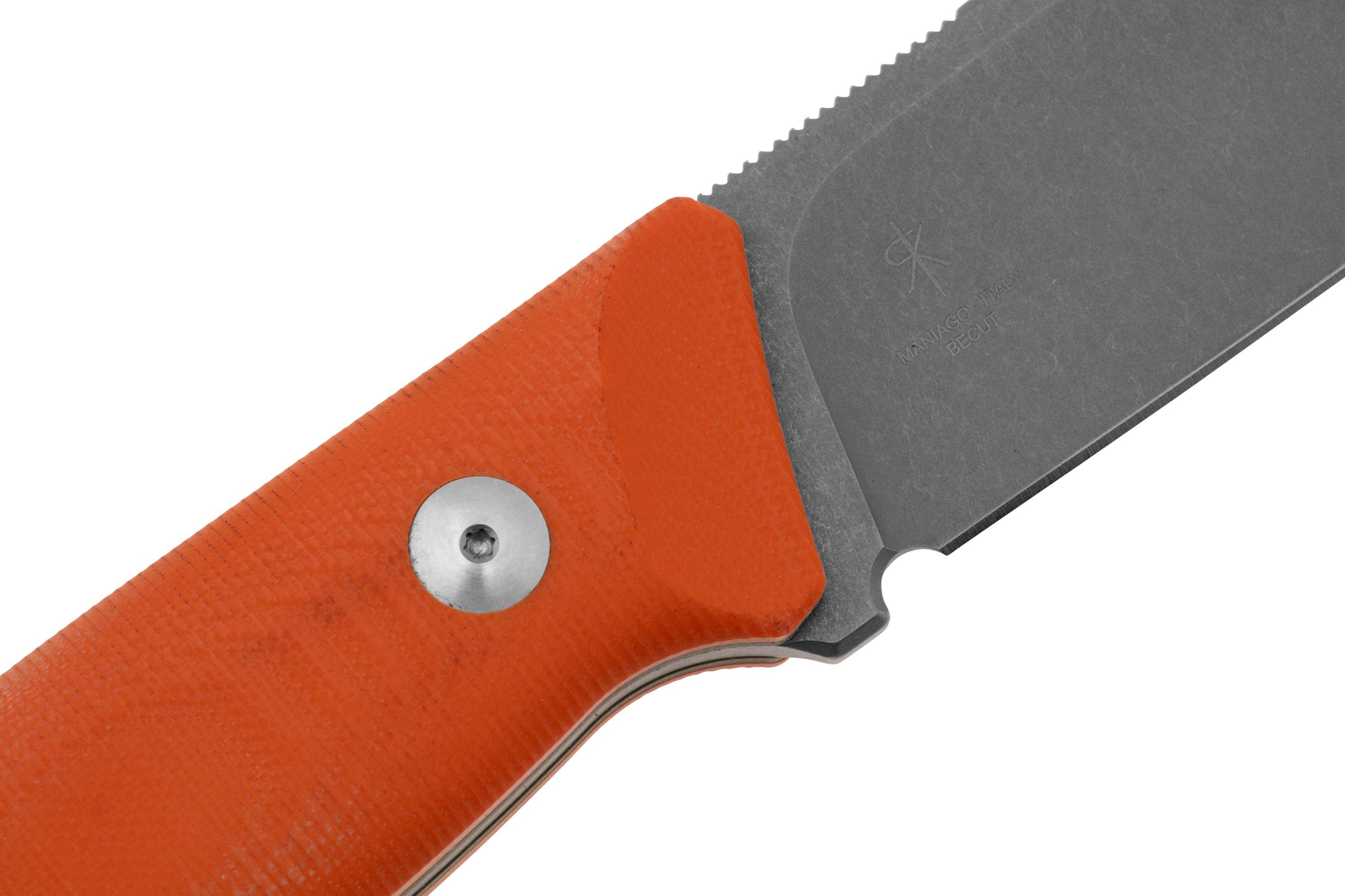 Fox Knives Rifle Windage FX-661 OR, Orange G10 fixed knife, Raven ...