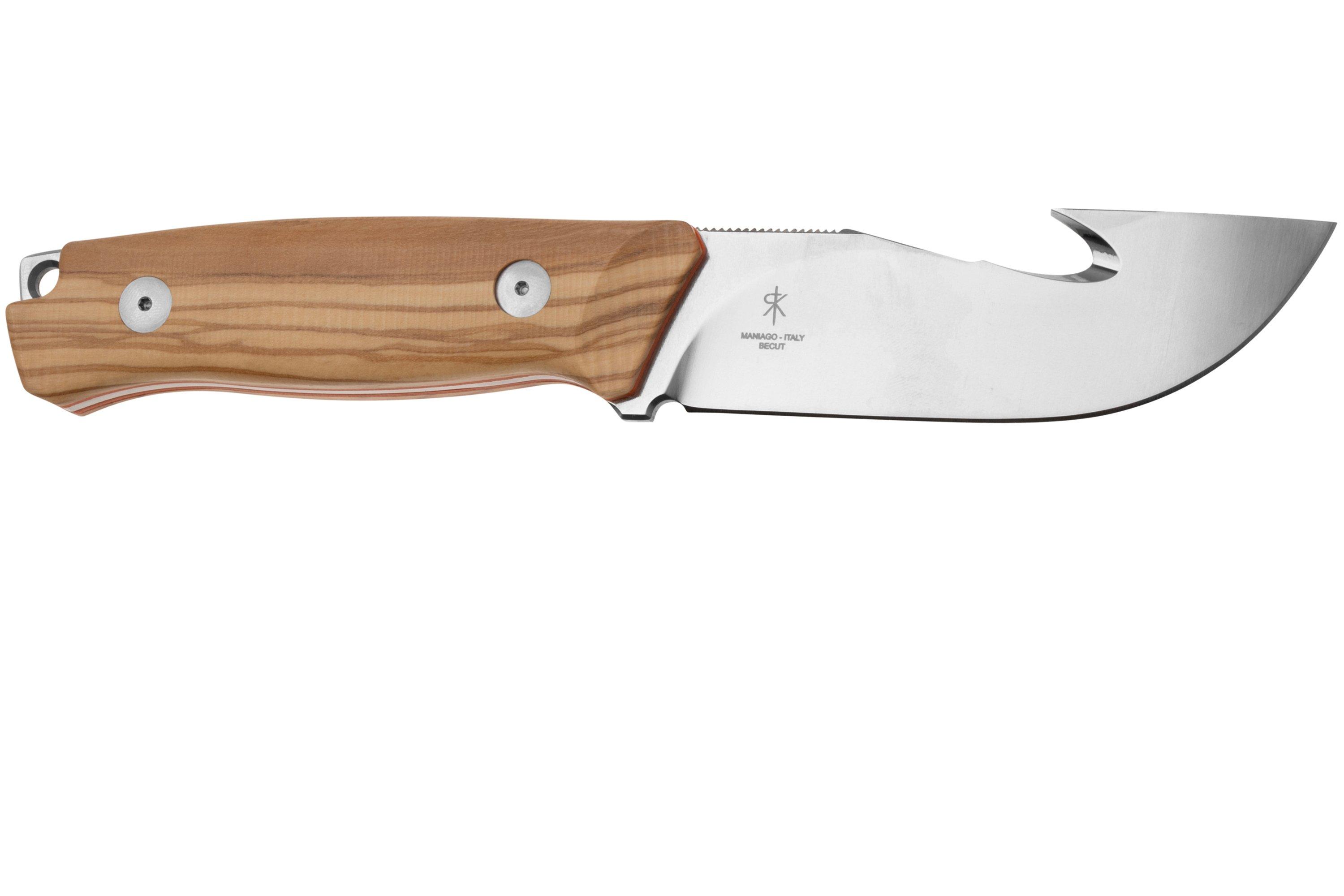 Fox Knives Rifle Ejector FX-663 OL, Olive Wood fixed knife, Raven ...