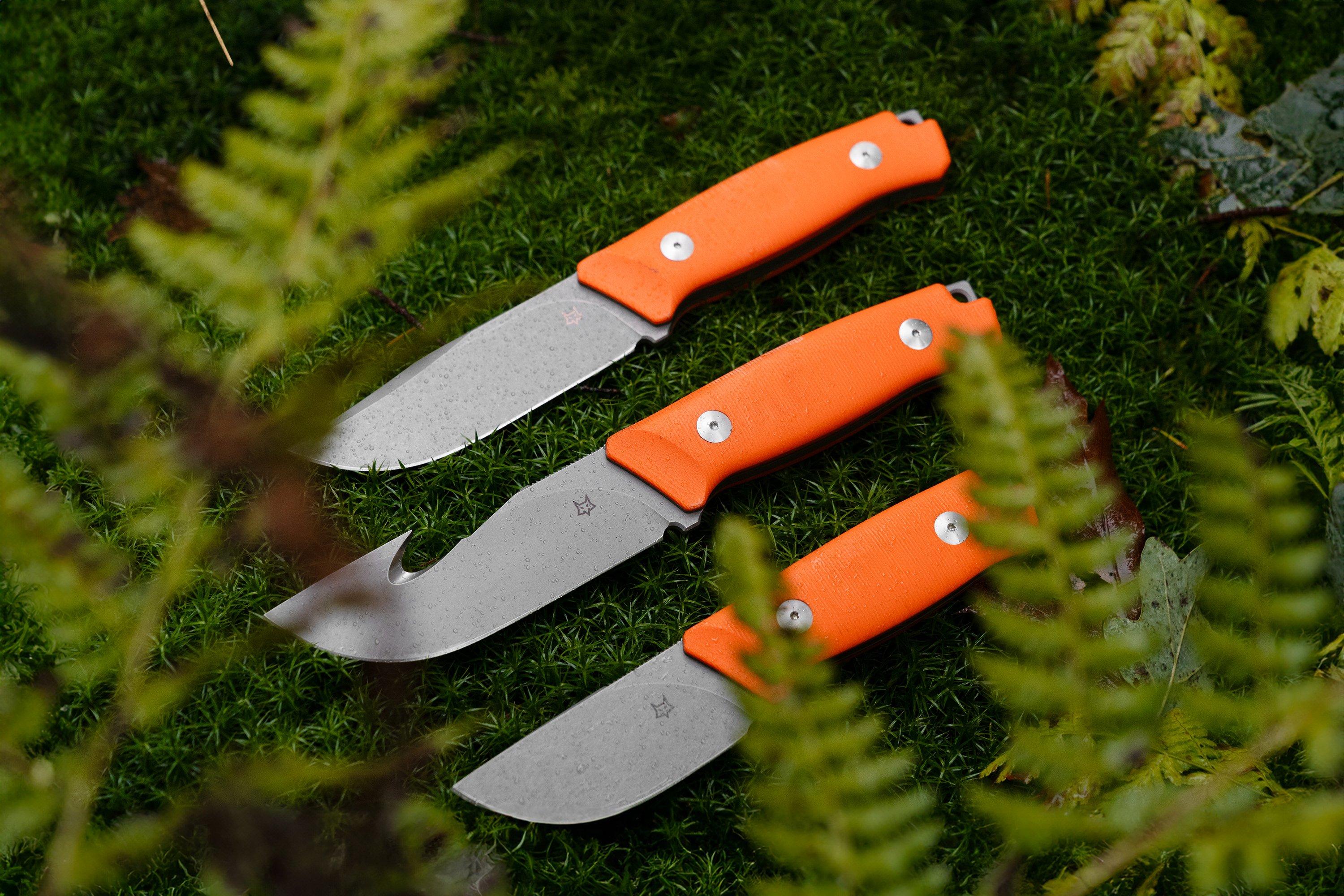 Fox Knives Rifle Ejector FX-663 OR, Orange G10 vaststaand mes, Raven ...