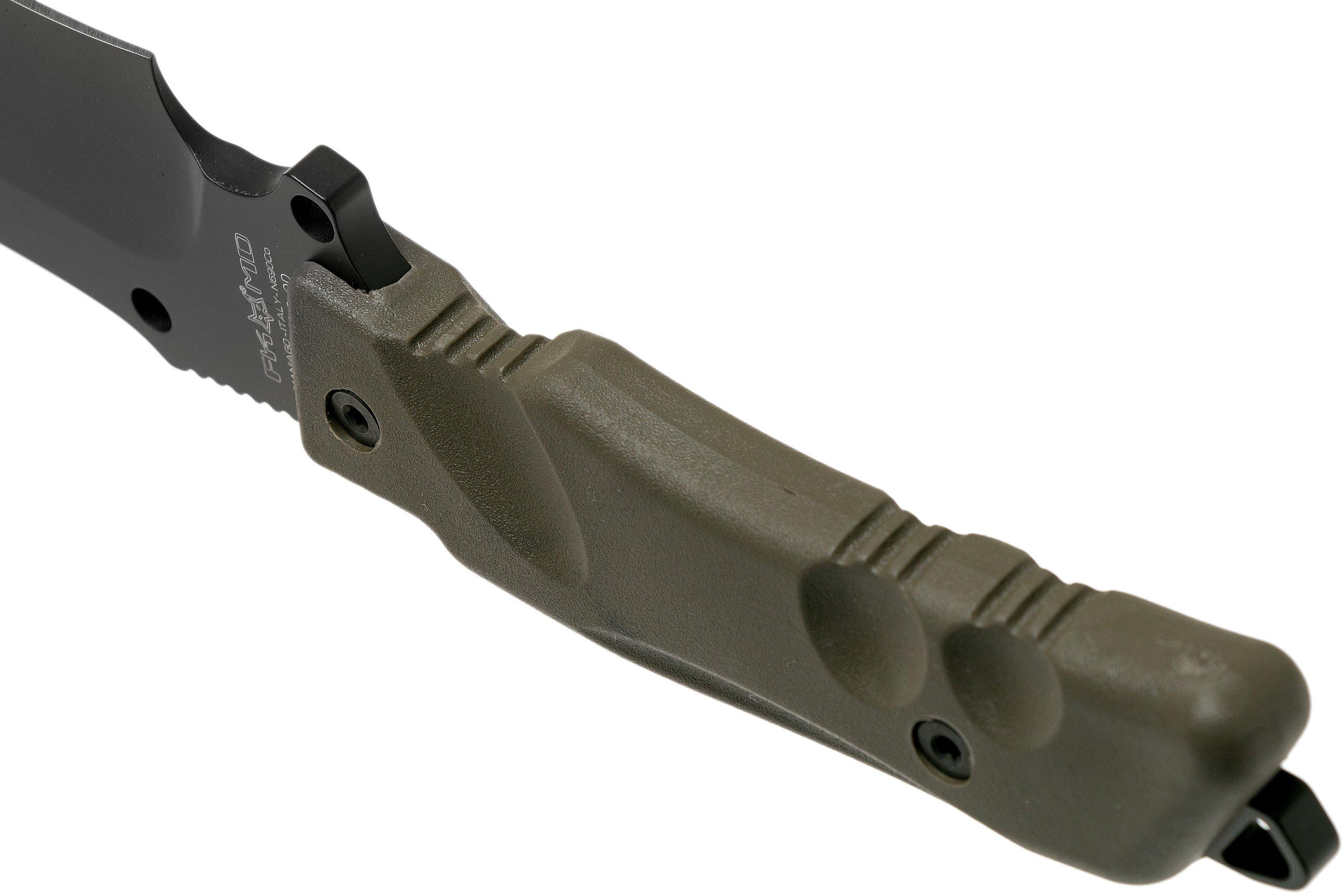 Fox Rimor Bushcraft FX-9CM07OD Black outdoor knife | Advantageously ...