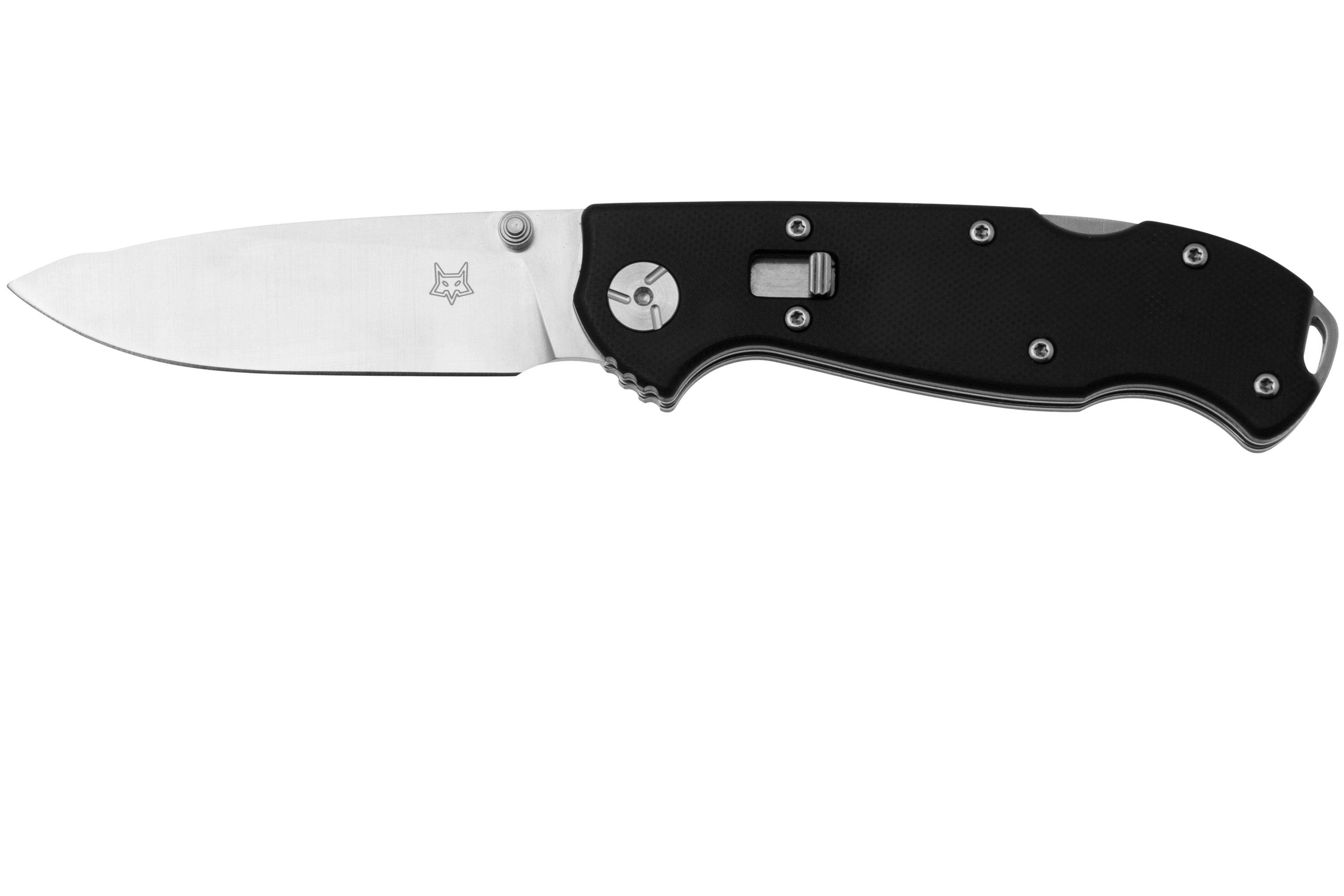 Fox Knives FX-RL01-G10 Satin N690Co, Black G10 pocket knife, Ron Lake ...