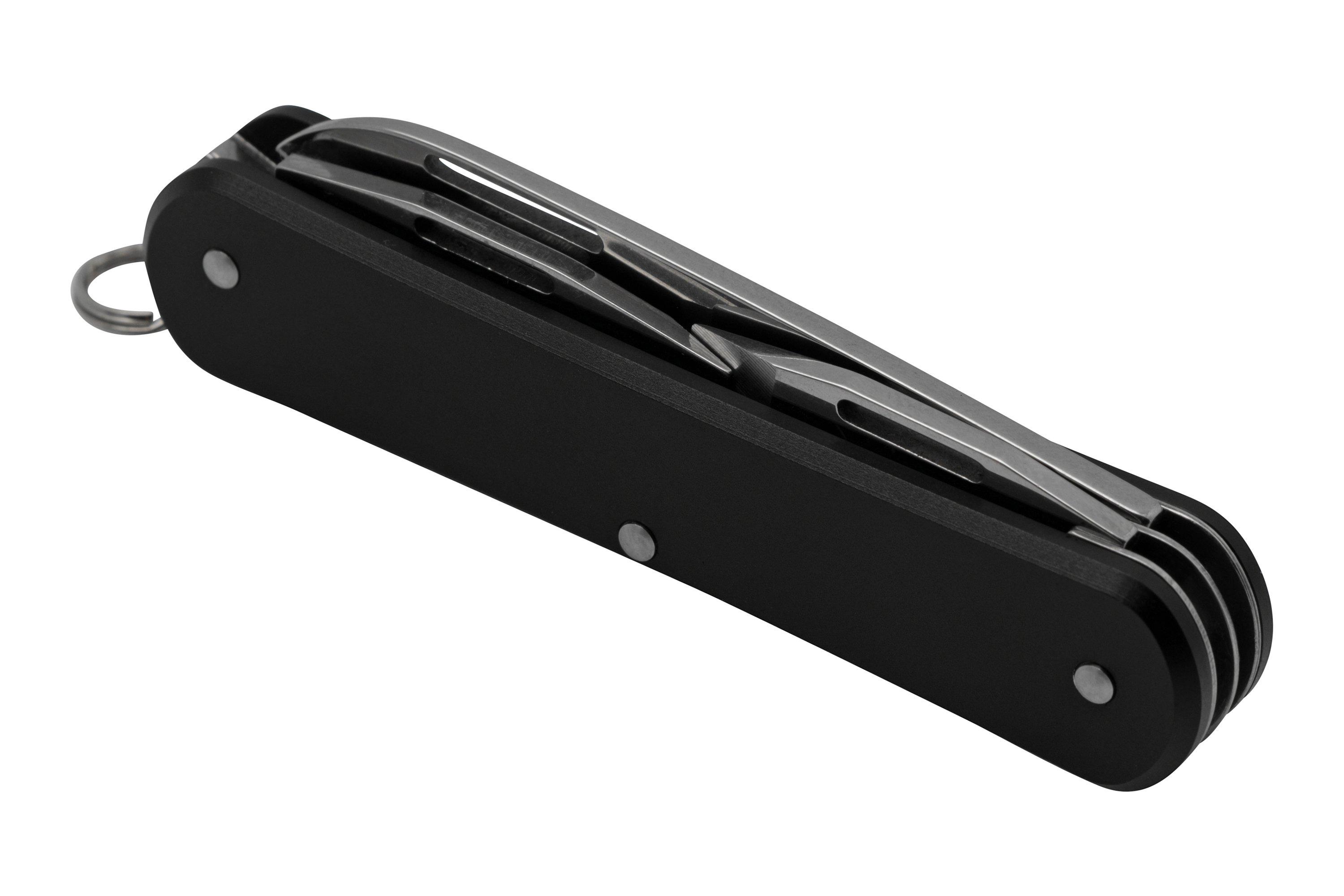 FOX Vulpis 3-Tools FX-VP130-3BK, N690Co, Aluminium Black, Navaja suiza ...