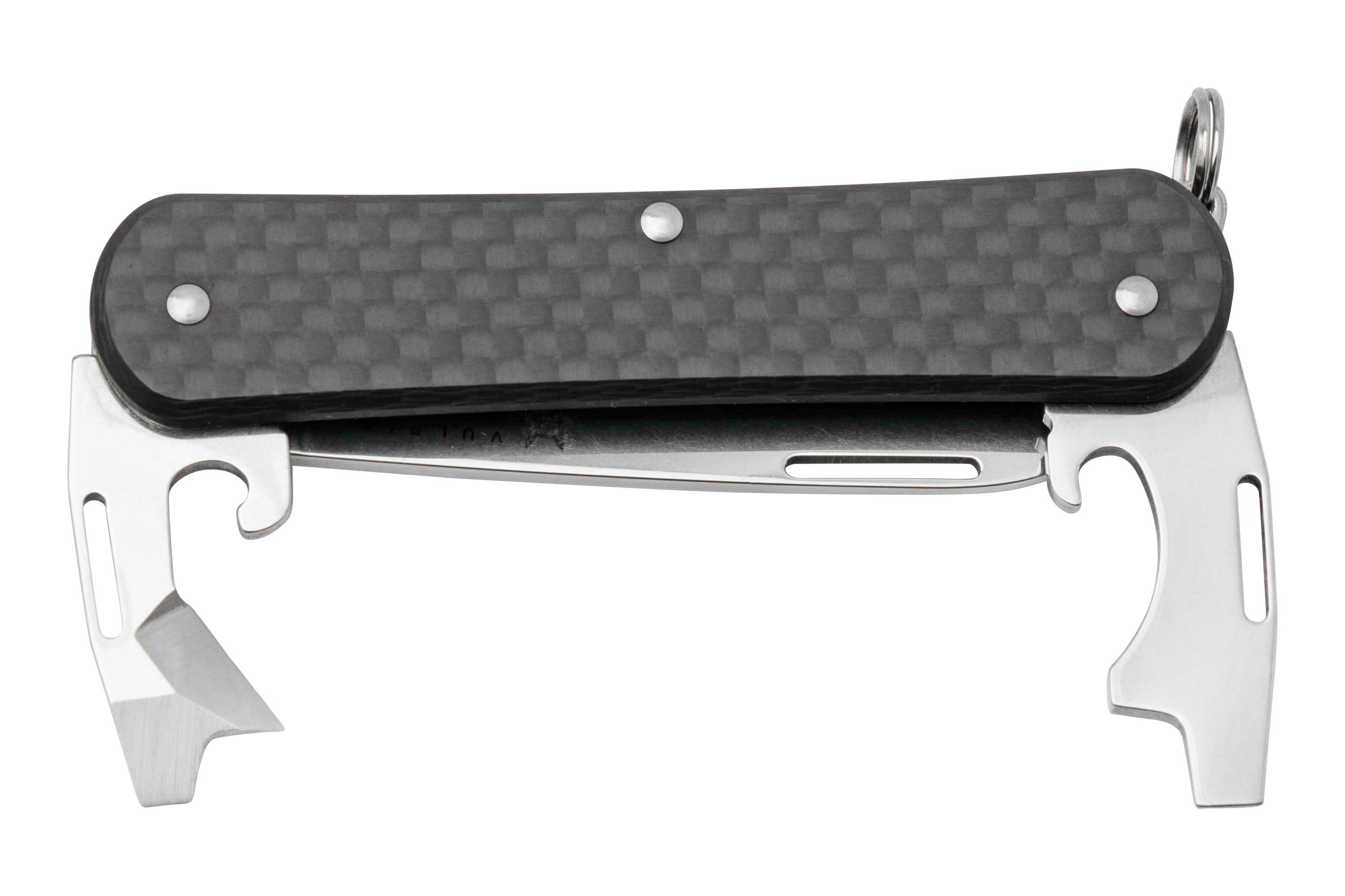 FOX Vulpis 3-Tools FX-VP130-3CF, M390, Black Carbon Fiber, canivete ...