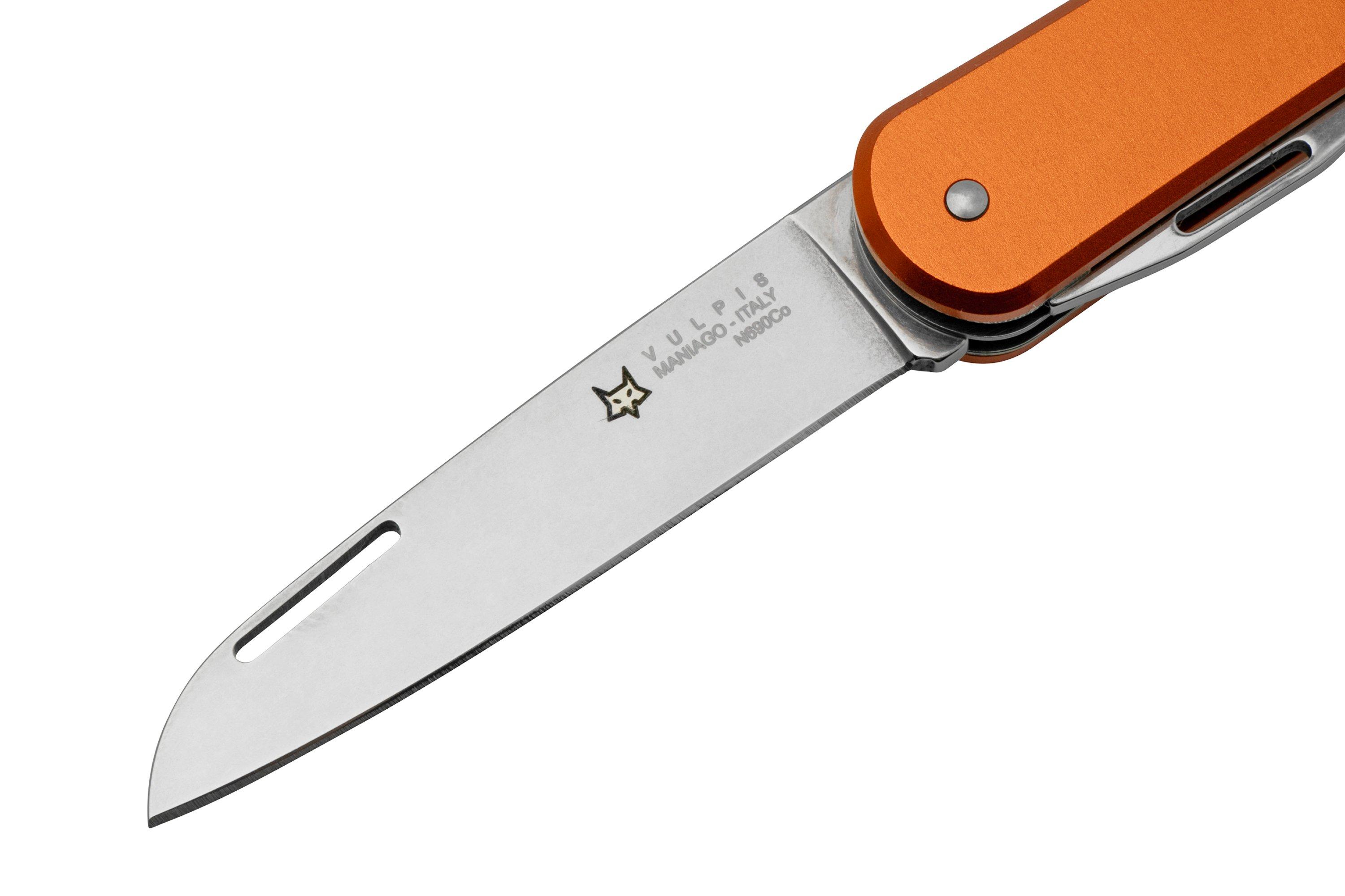 FOX Vulpis 3-Tools FX-VP130-3OR, N690Co, Aluminium Orange, navaja suiza ...
