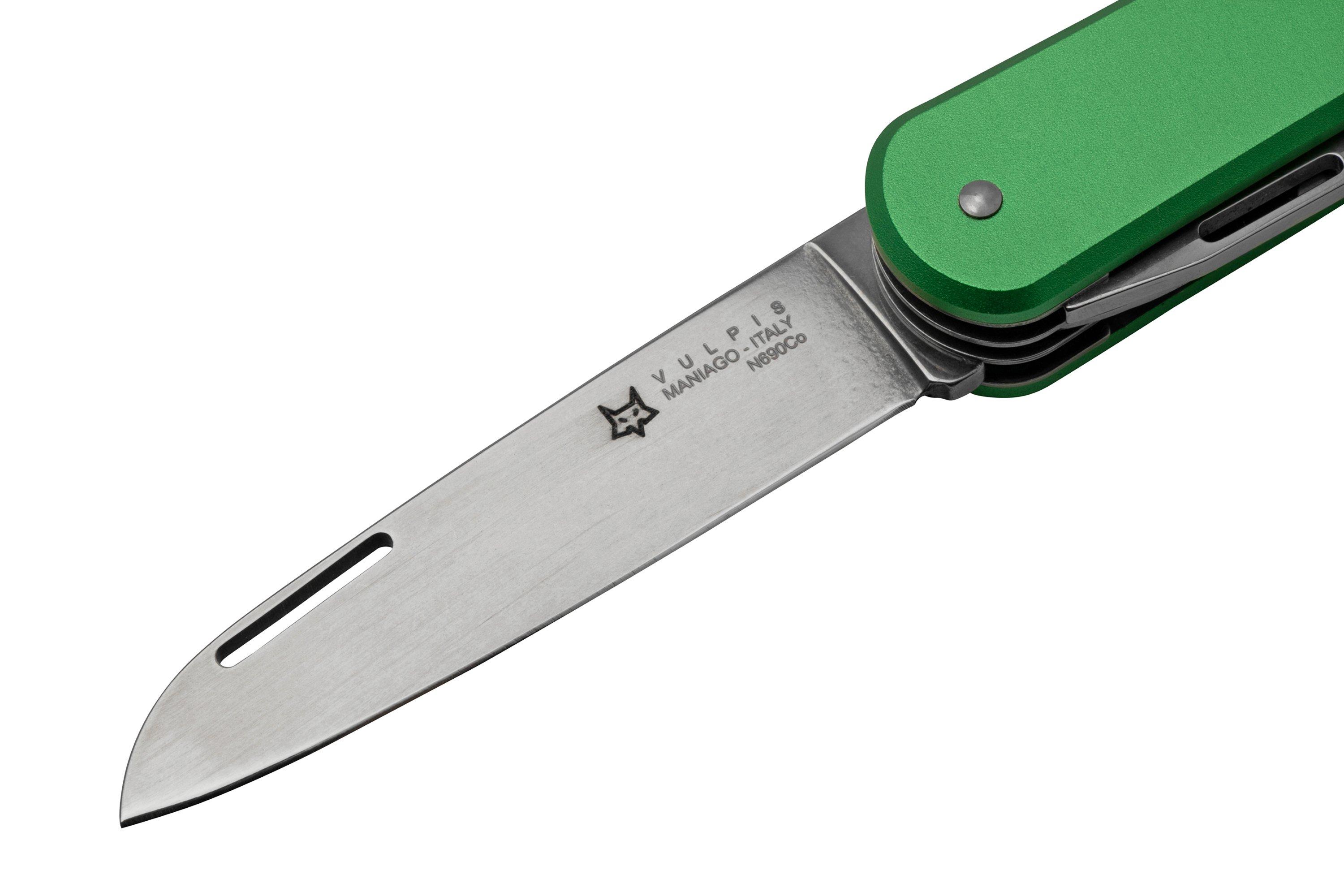 FOX Vulpis 4-Tools FX-VP130-F4OD, N690Co, Aluminium OD Green, couteau ...