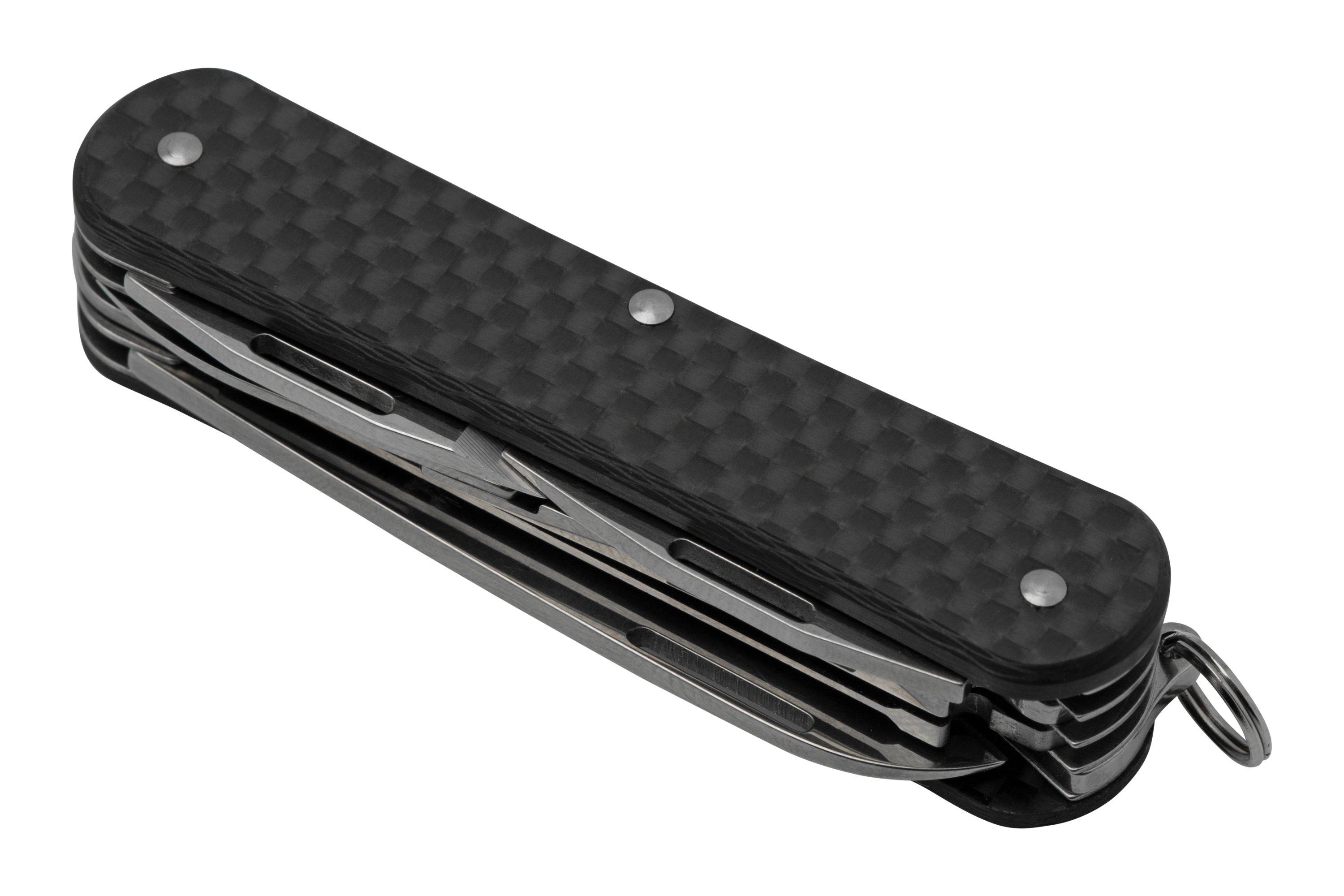 Fox Vulpis 5-Tools VP130-SF5CF, M390, Carbon Fiber, Swiss pocket knife ...