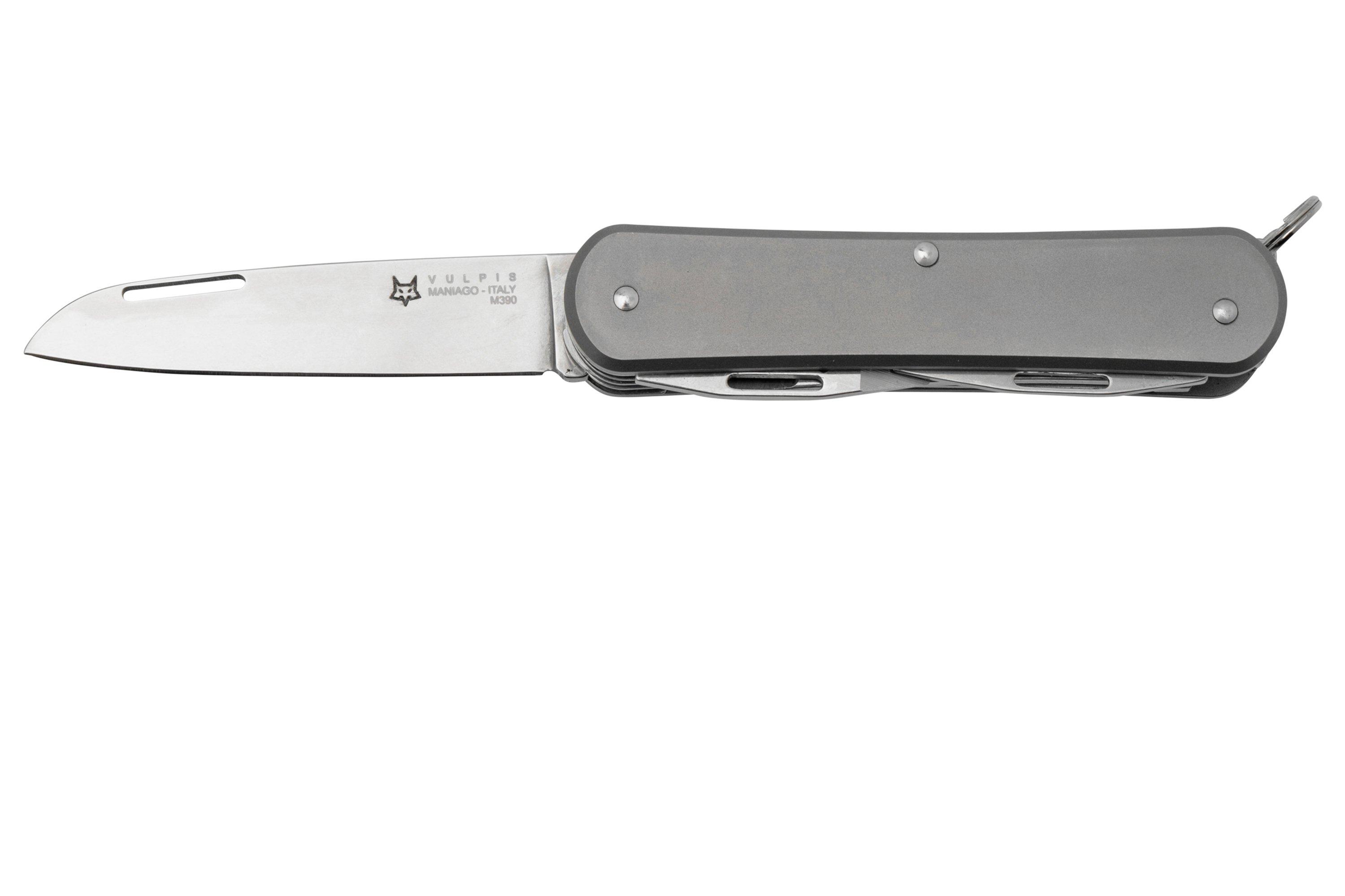 Fox Vulpis 5-Tools VP130-SF5TI, M390, Titanium Sandblasted, Swiss ...