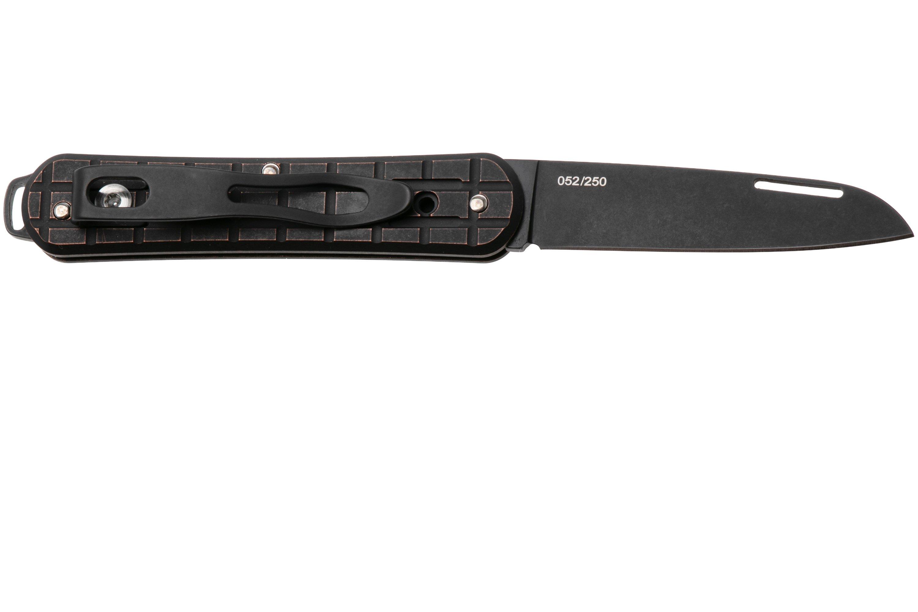 Fox Vulpis Limited Edition FX-VPGP130-COB PVD Blackwashed M390, Grenade Pattern Copper ...