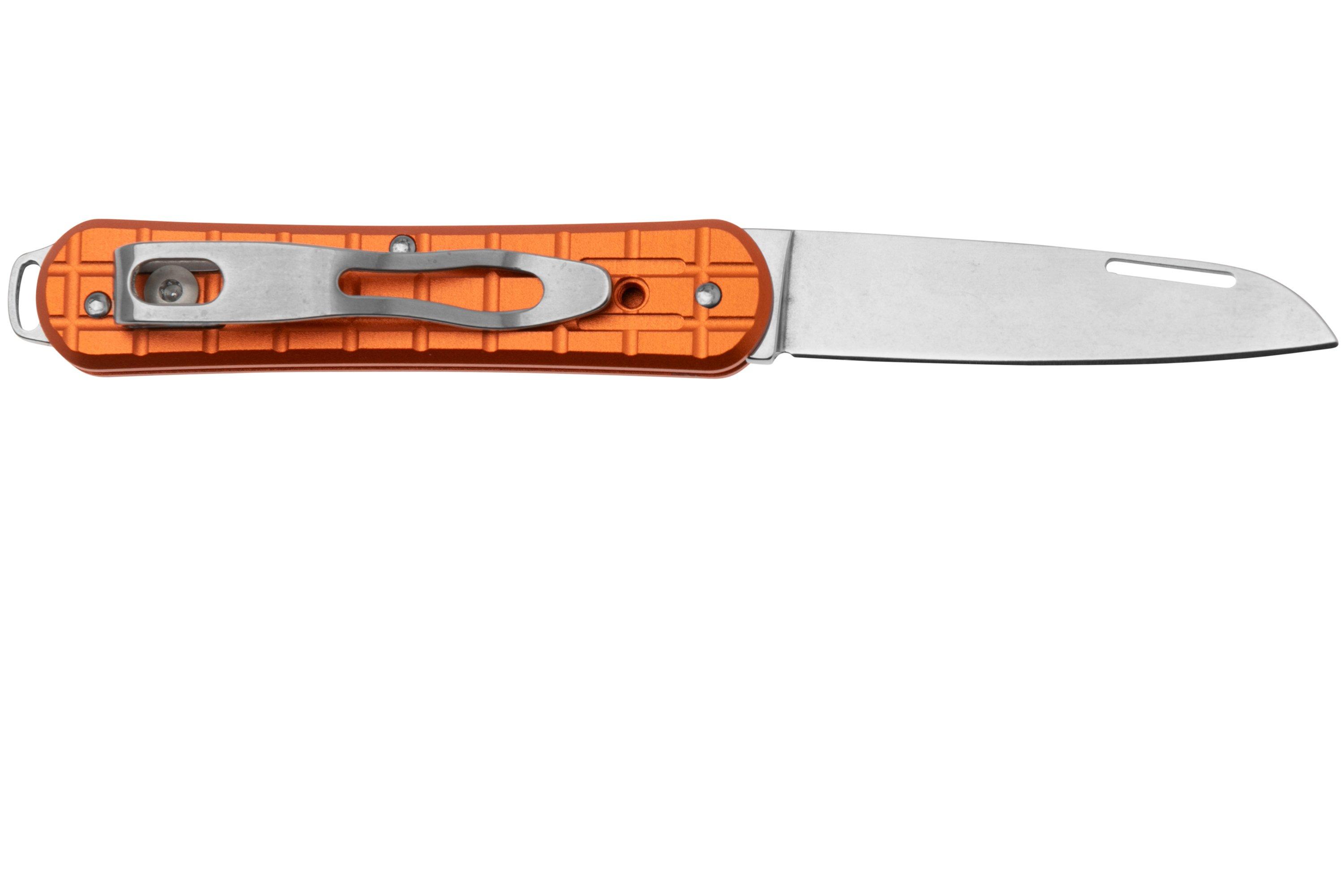 Fox Vulpis FX-VPGP130-OR Polished N690Co, Grenade Pattern Orange ...