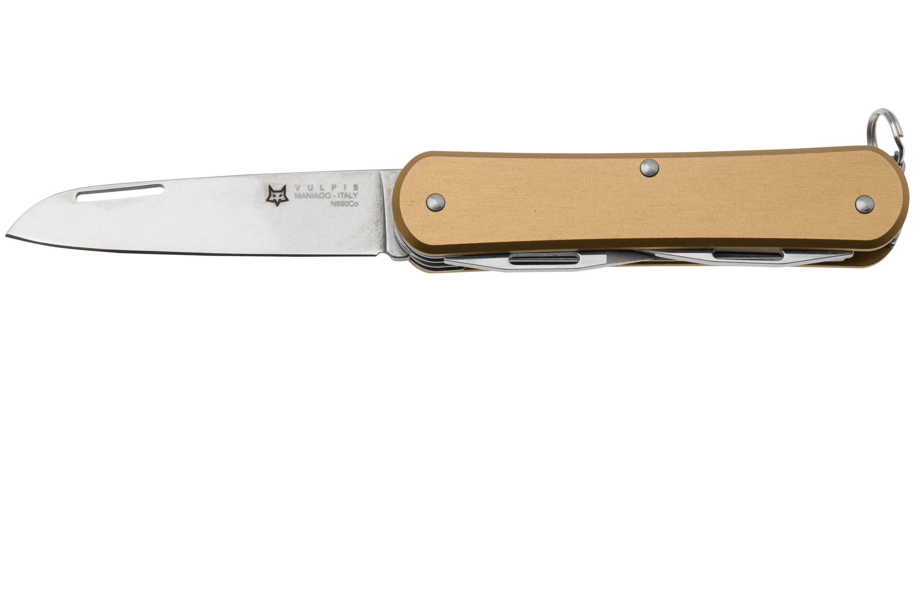 Fox Vulpis KA-VP130-S4BR, 4 Tools, Aluminium Bronze, pocket knife ...