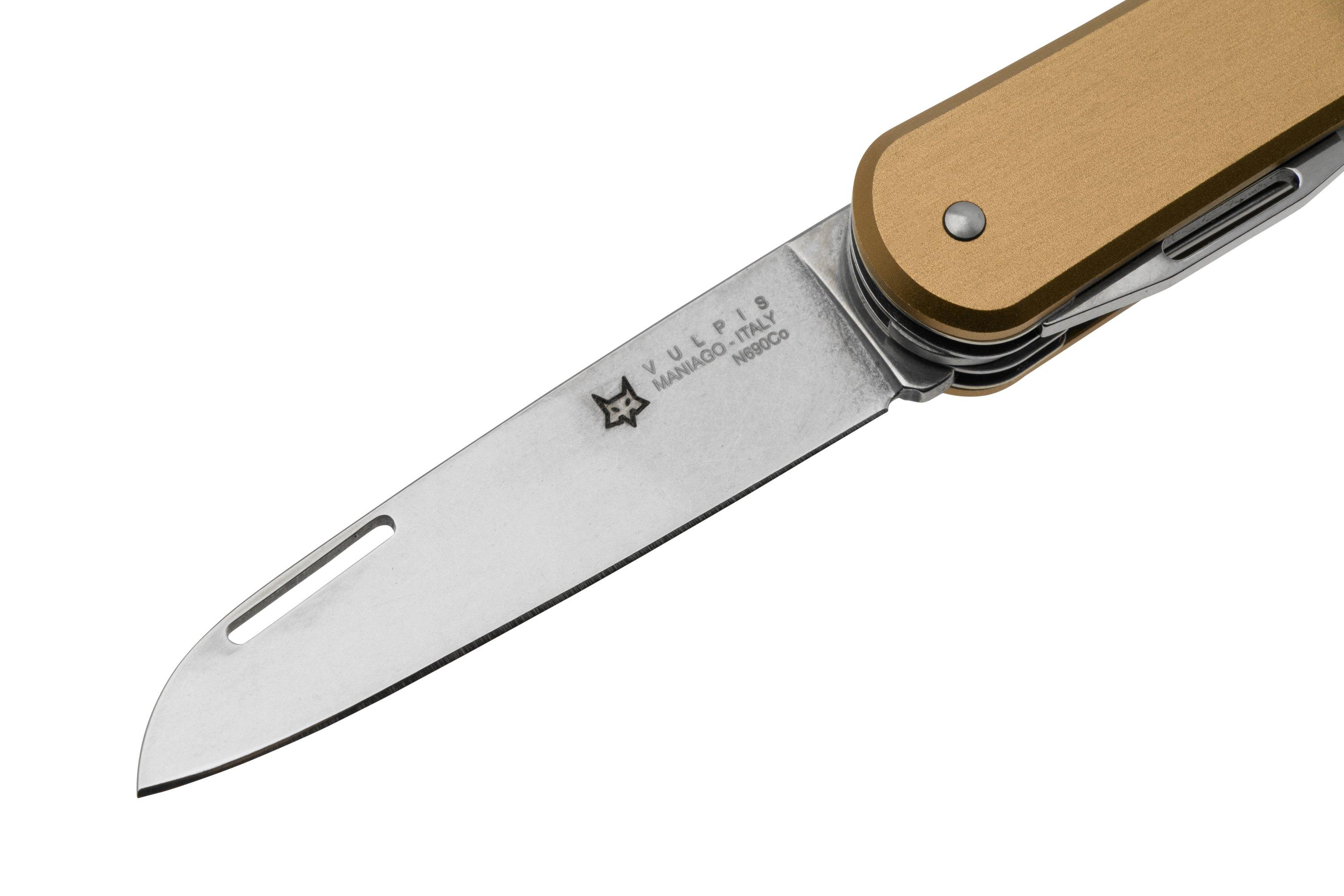 Fox Vulpis KA-VP130-S4BR, 4 Tools, Aluminium Bronze, pocket knife ...