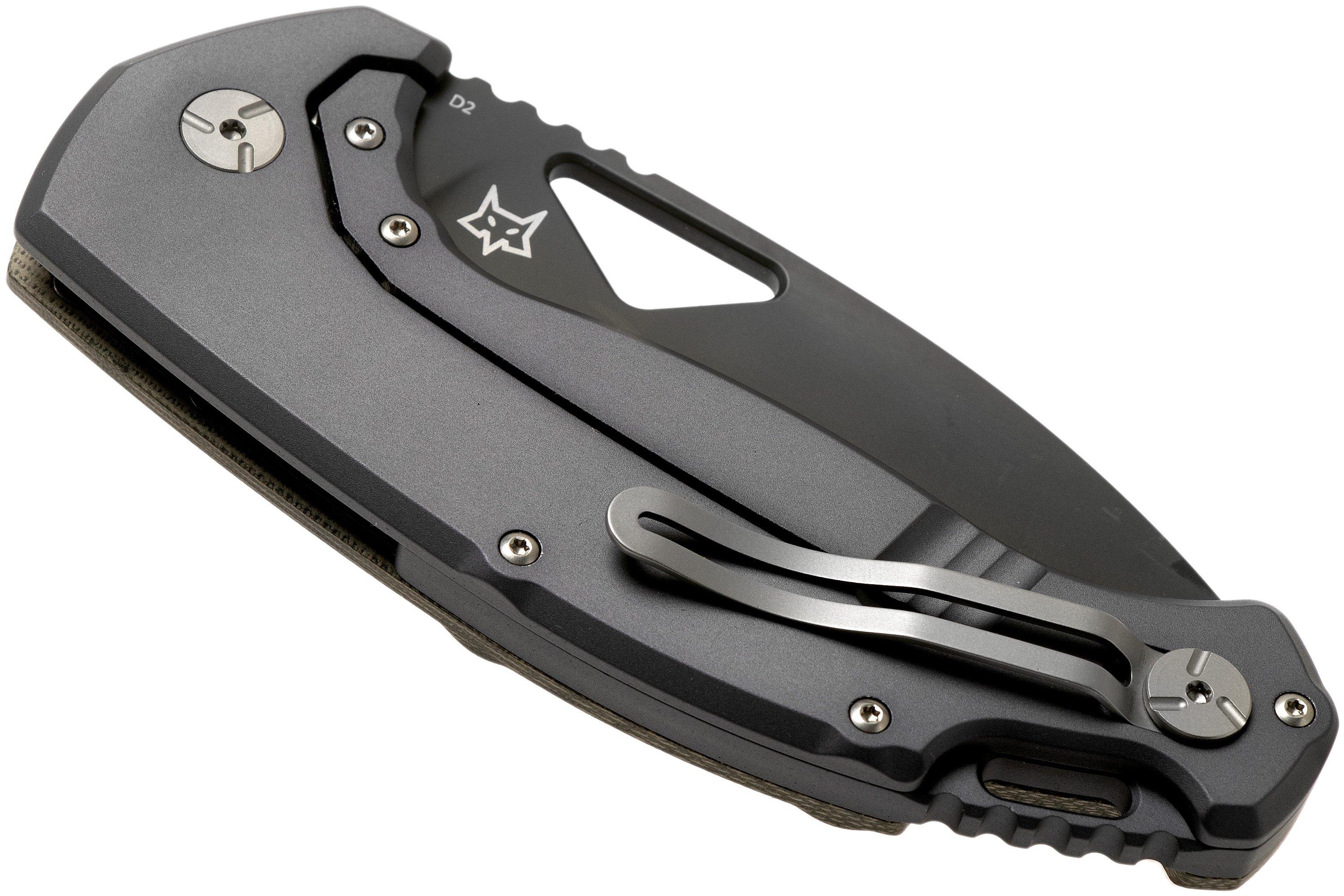 Fox El Capitan SK-02 PVD Summit Knife Co, Black PVD pocket knife ...