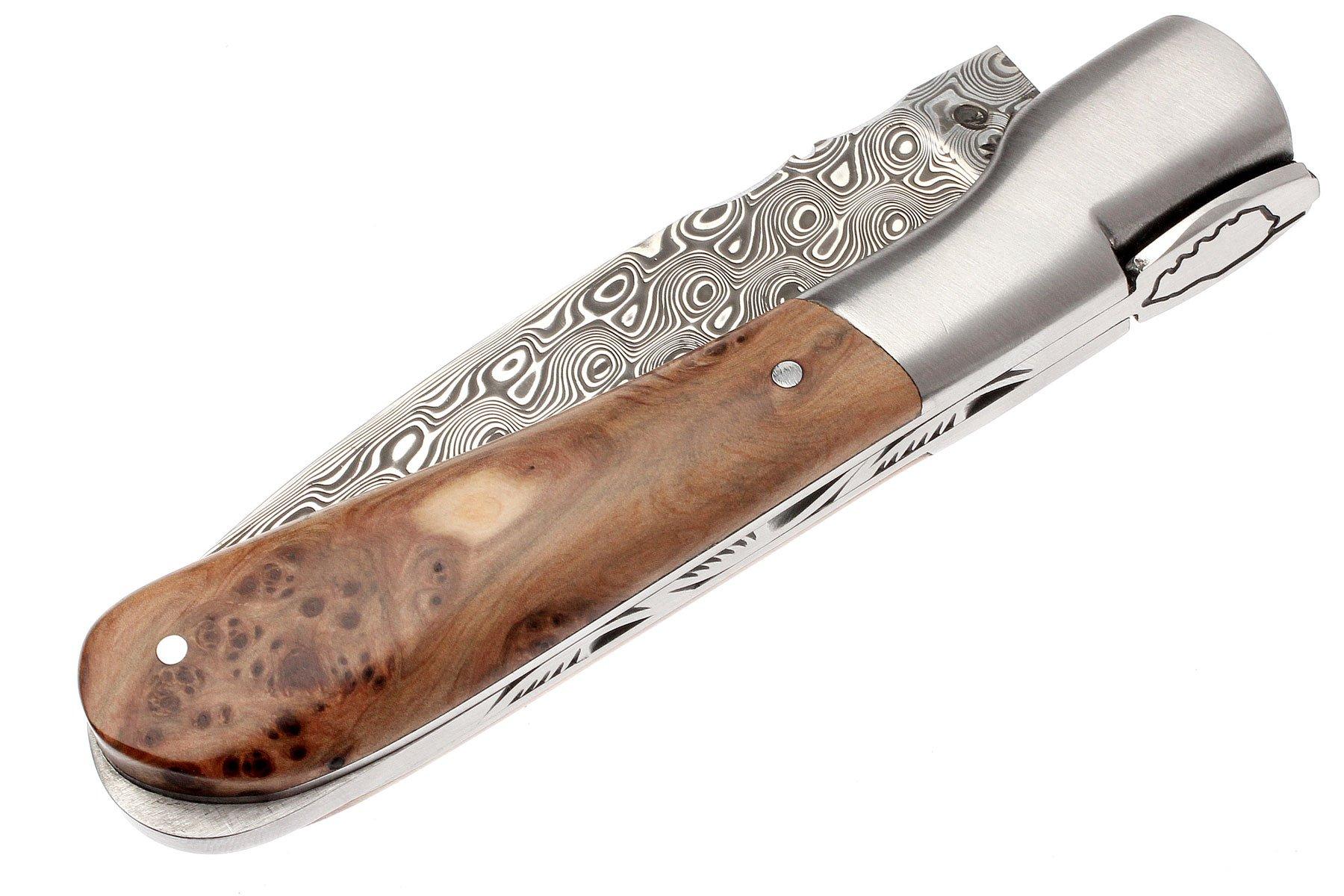Fontenille Pataud Corsican Pialincu, juniper wood, rose damascus steel ...